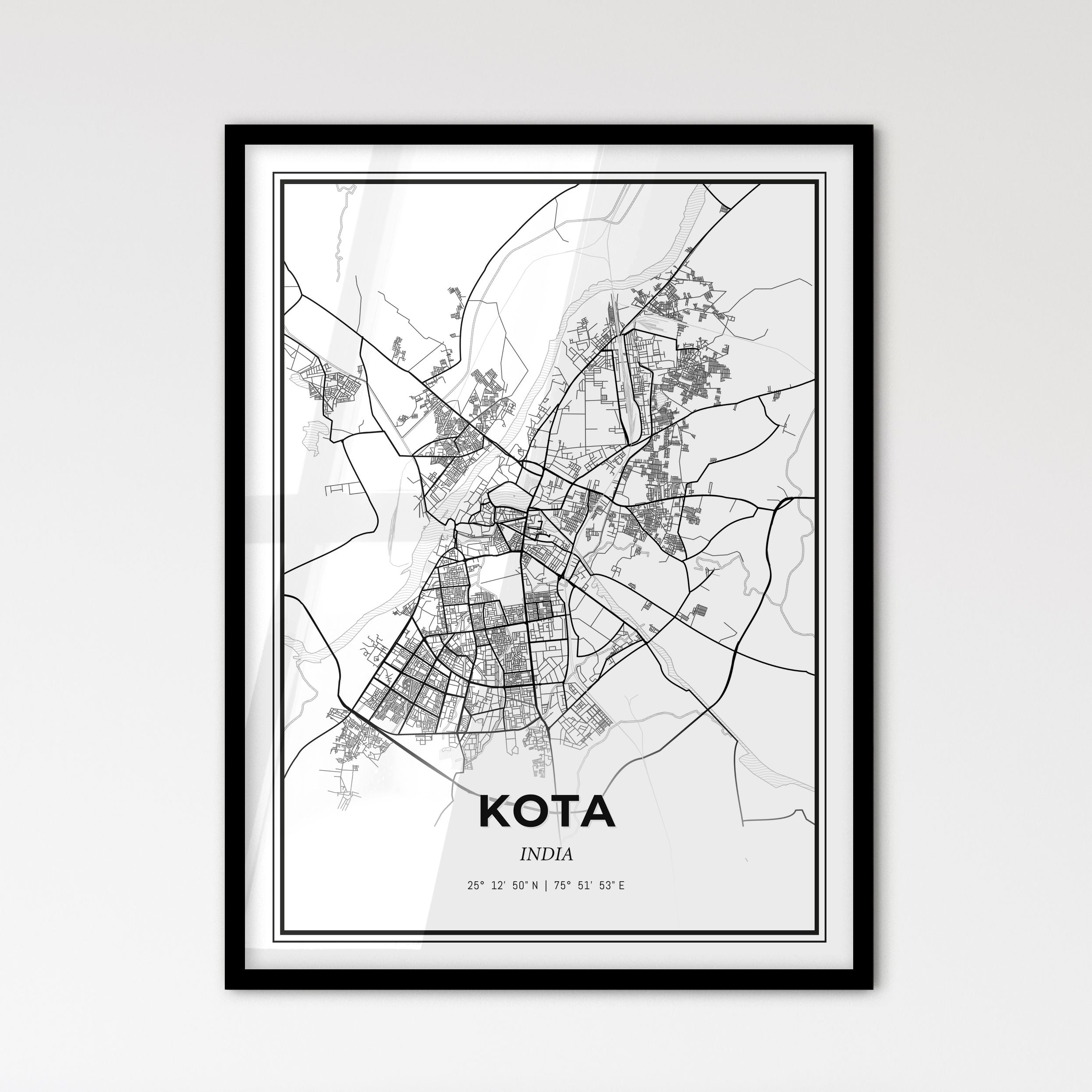 Kota India Scandinavian Style City Map – HEBSTREIT