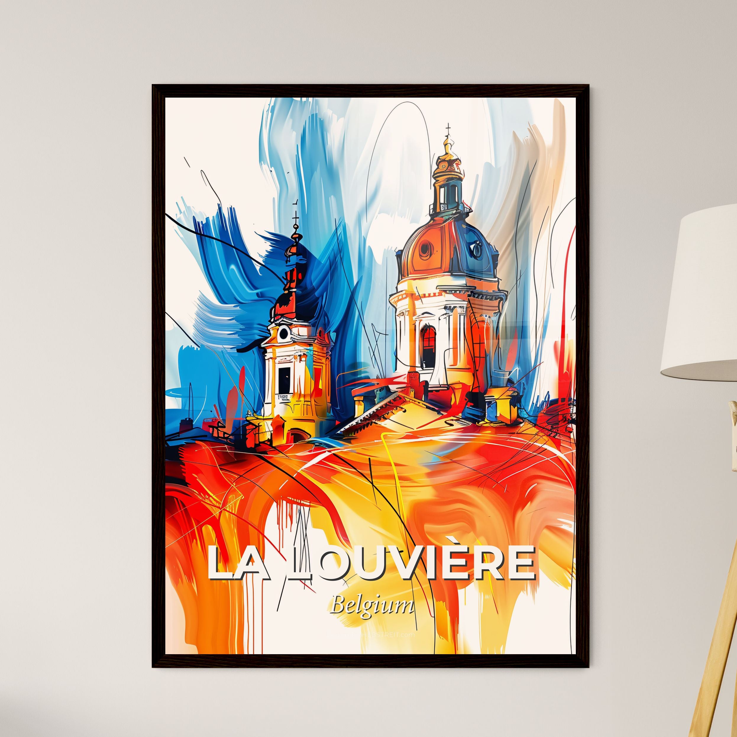 Vibrant La Louvière, Belgium Painting - Custom Print – HEBSTREIT