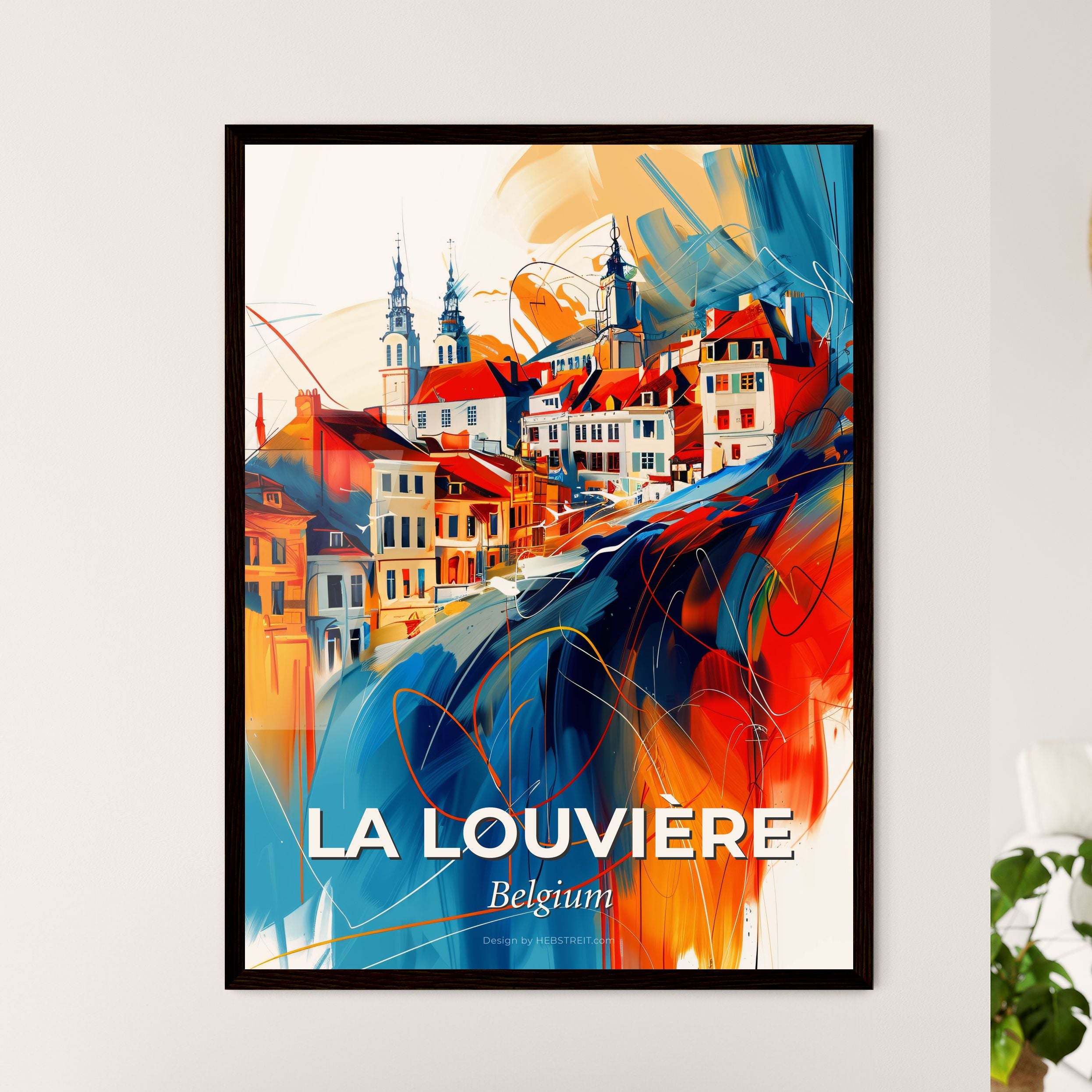 Vibrant La Louvière, Belgium Painting - Custom Print – HEBSTREIT