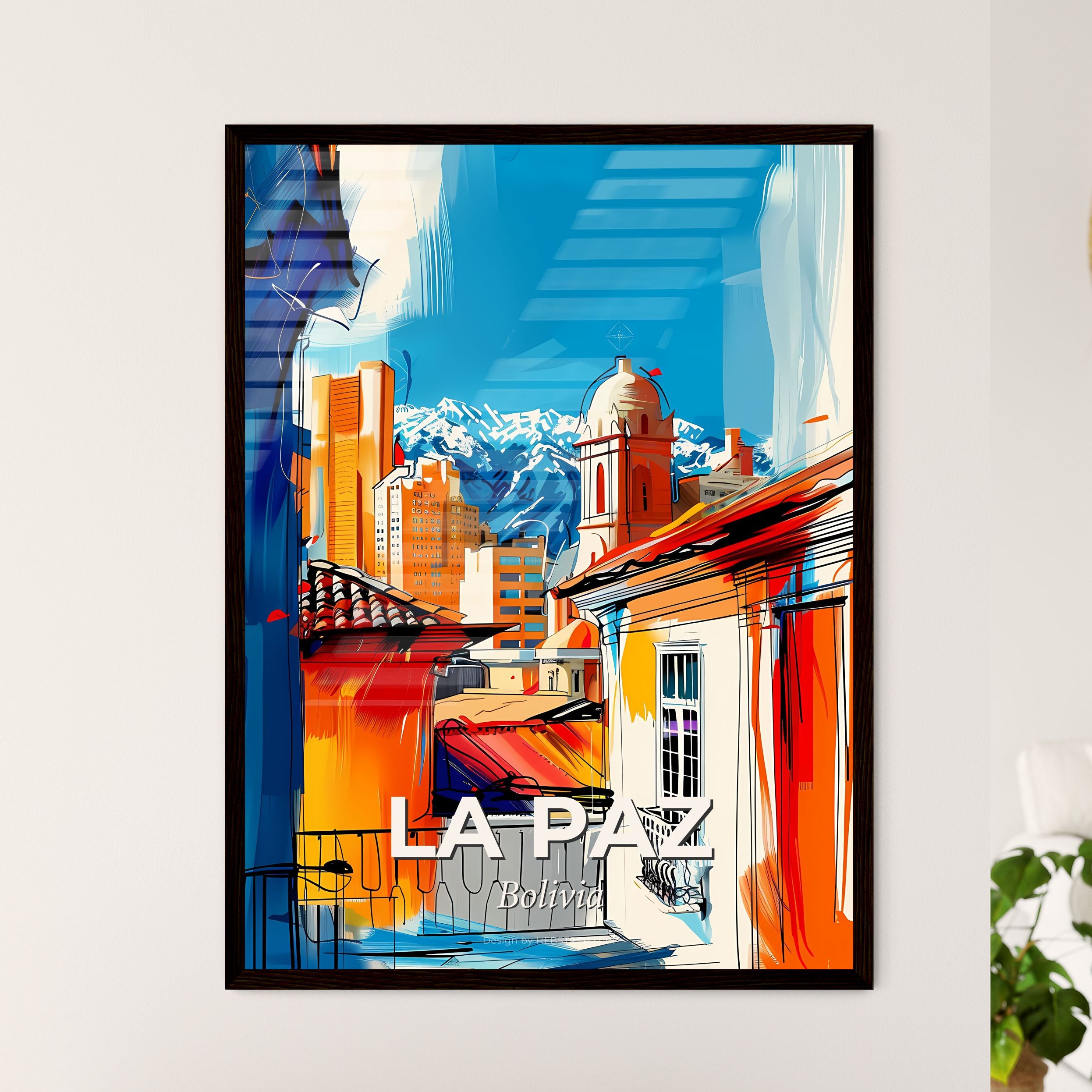 Vibrant La Paz, Bolivia Painting - Custom Print – HEBSTREIT