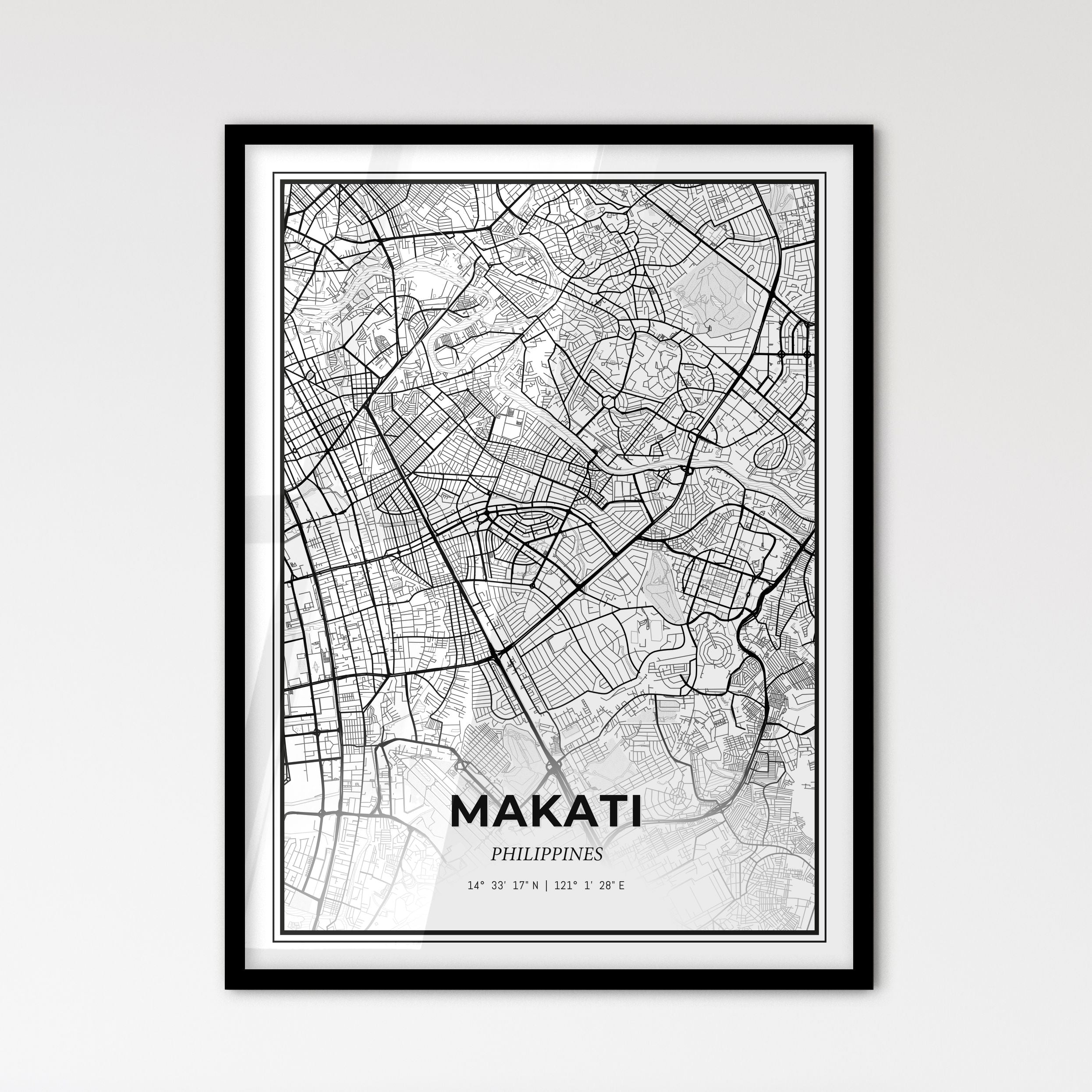 Makati Philippines Scandinavian Style City Map – HEBSTREIT