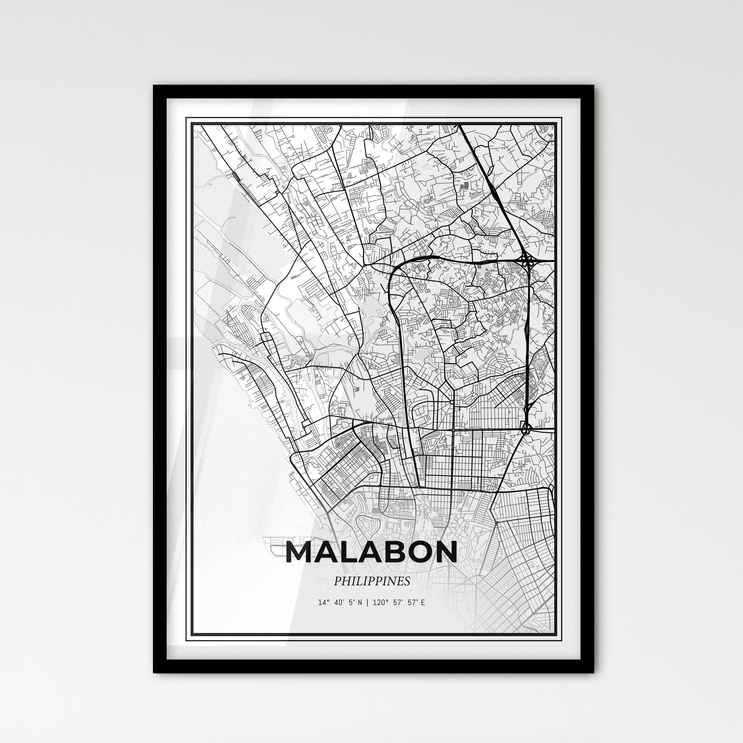 Malabon Philippines Scandinavian Style City Map – HEBSTREIT