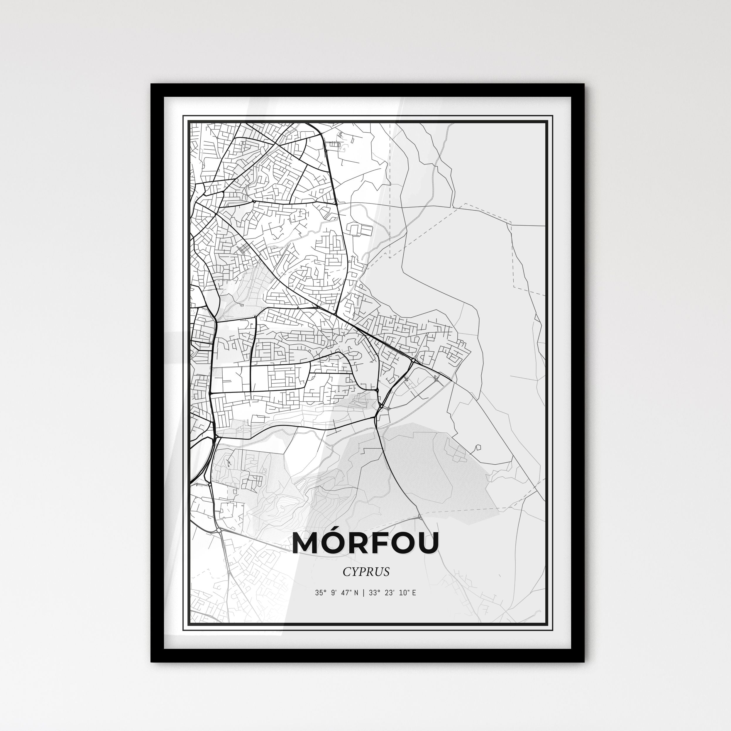 Mórfou Cyprus Scandinavian Style City Map – HEBSTREIT