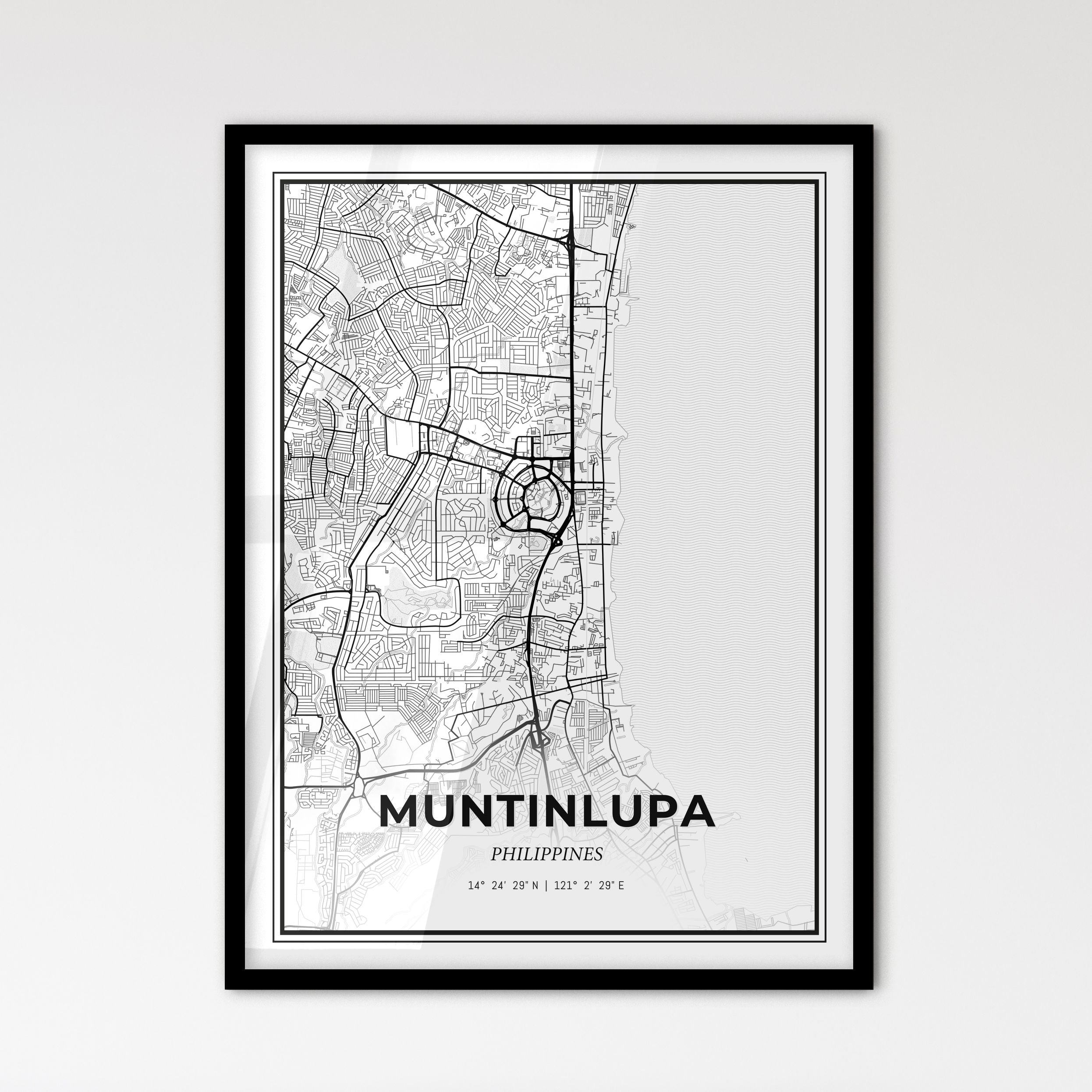 Muntinlupa Philippines Scandinavian Style City Map – HEBSTREIT
