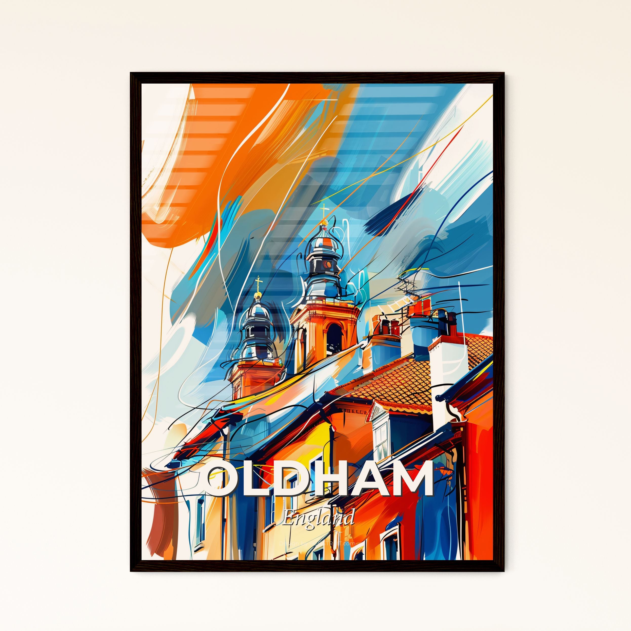 Vibrant Oldham, England Painting - Custom Print – HEBSTREIT