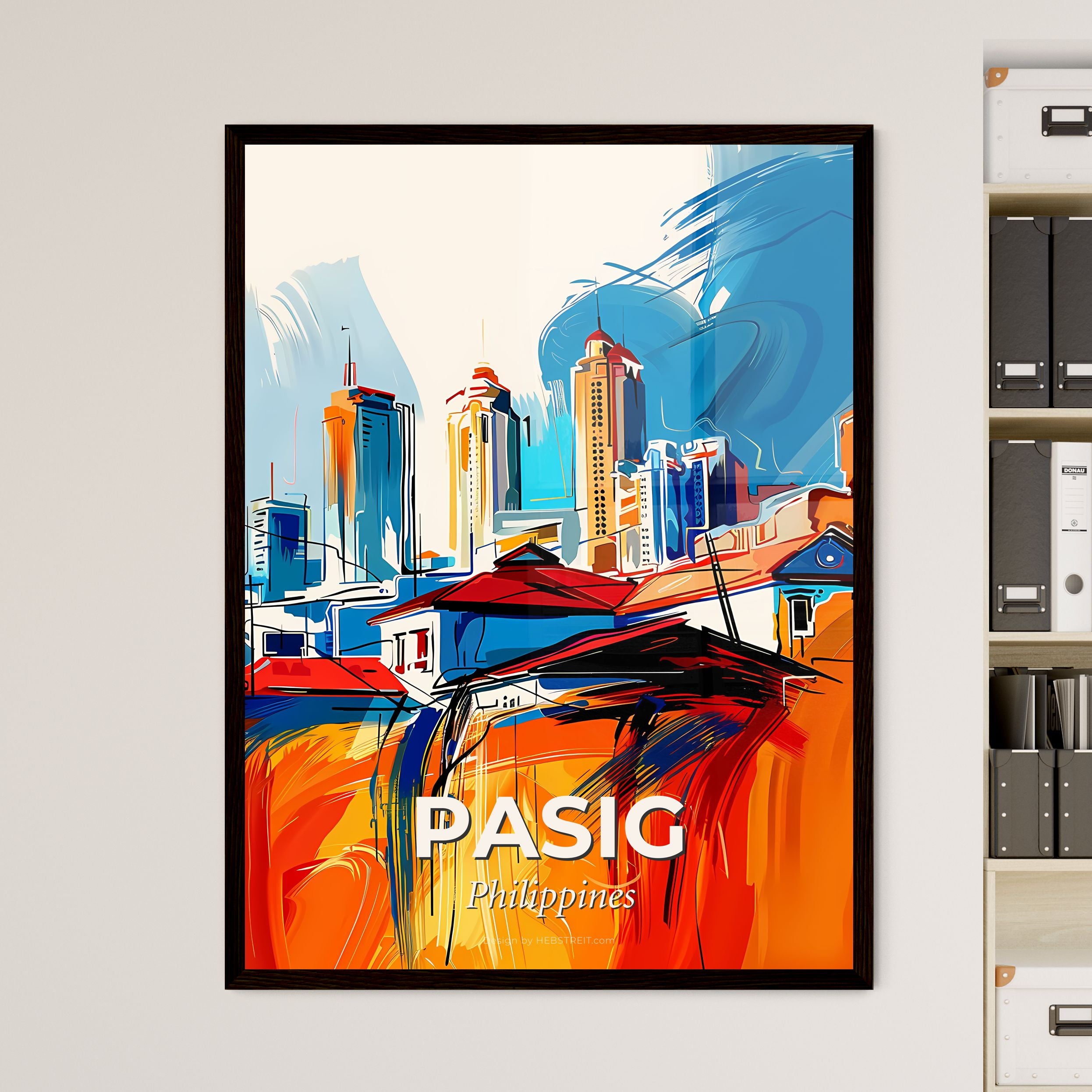 Vibrant Pasig, Philippines Painting - Custom Print – HEBSTREIT