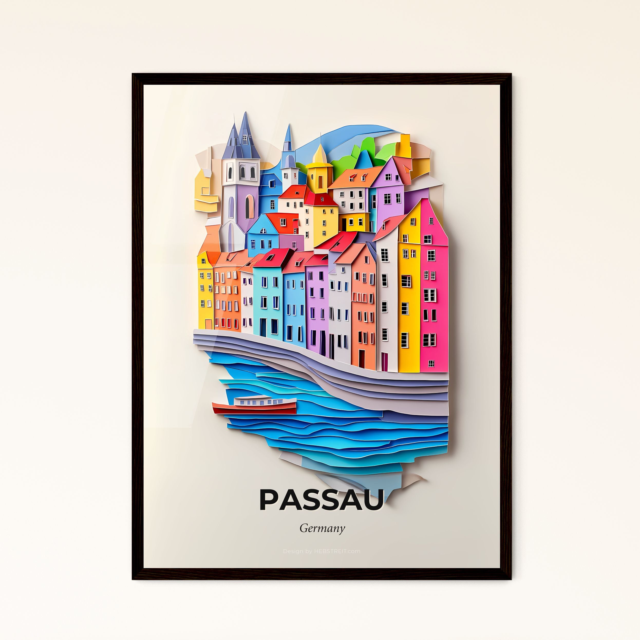 Vivid Passau, Germany Art Print – HEBSTREIT
