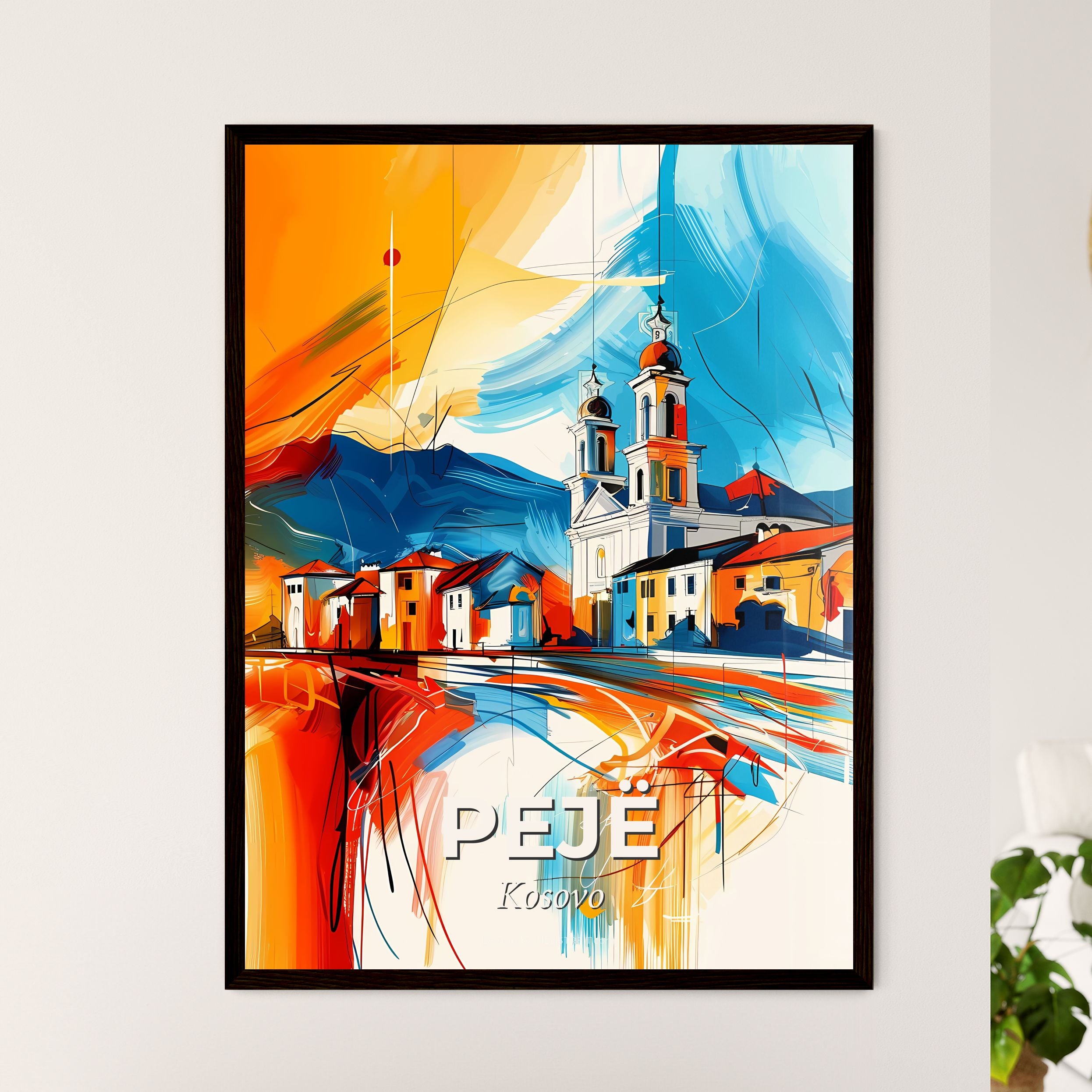 Vibrant Pejë, Kosovo Painting - Custom Print – HEBSTREIT