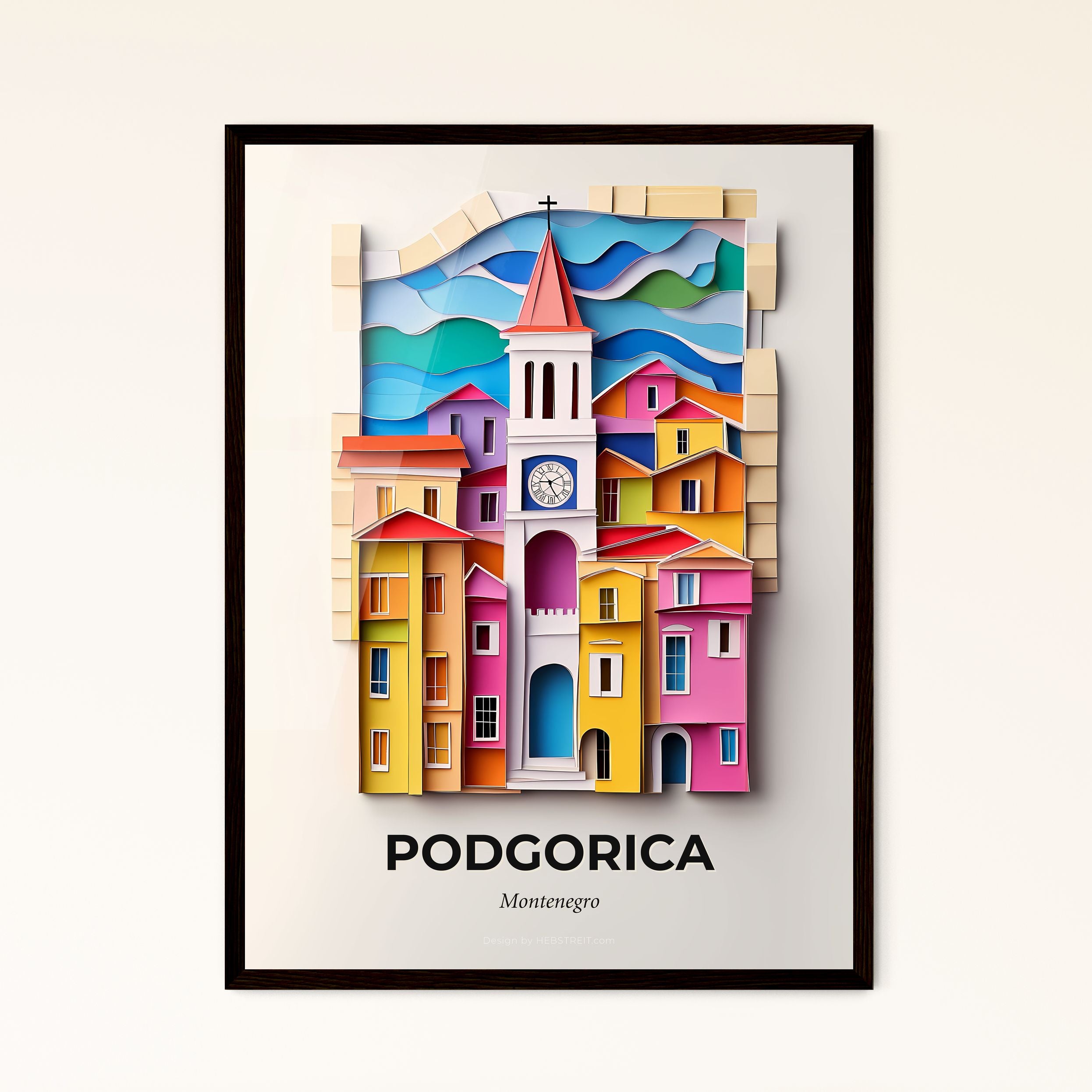 Vivid Podgorica, Montenegro Art Print – HEBSTREIT