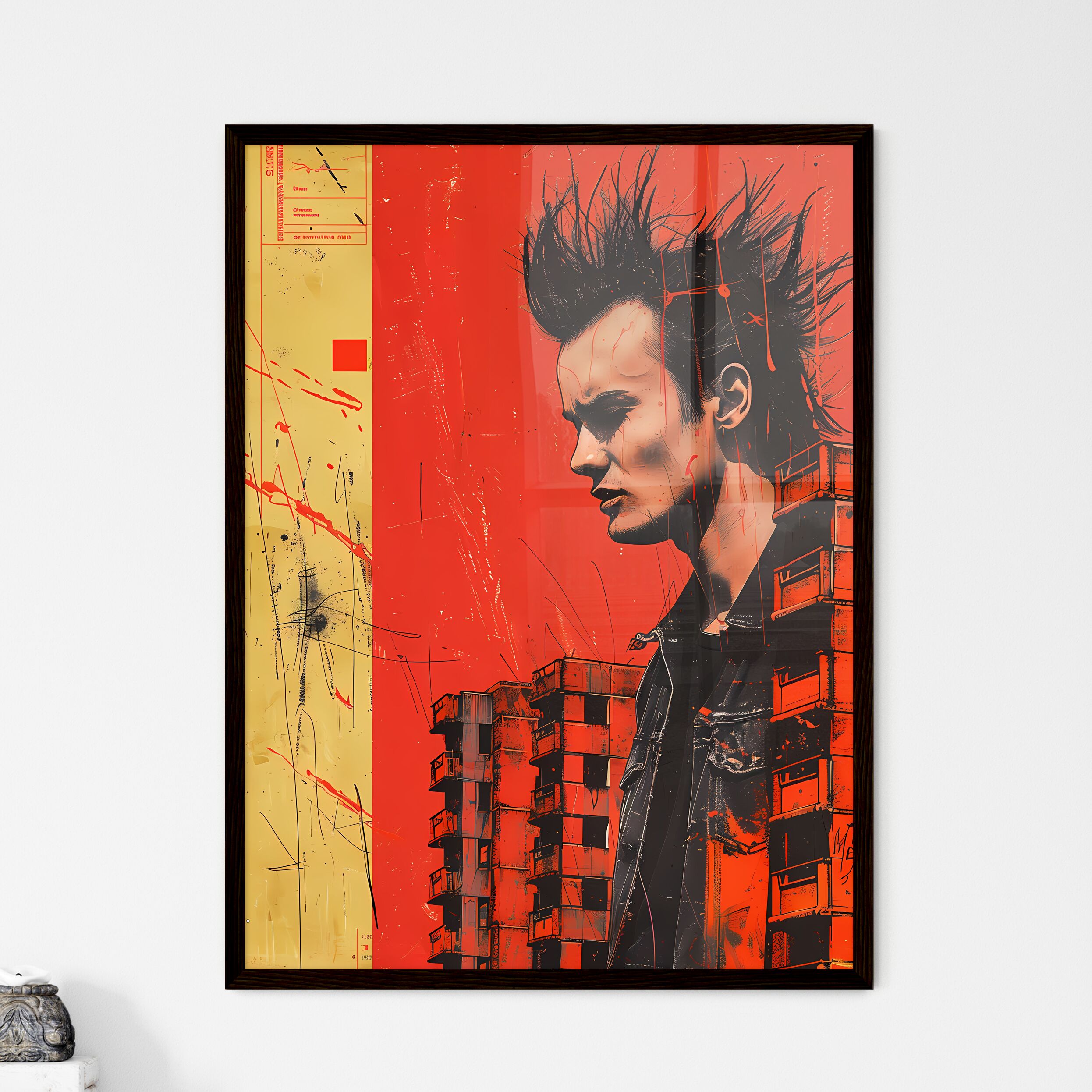 Vibrant Brutalism Painting Framed Print – HEBSTREIT