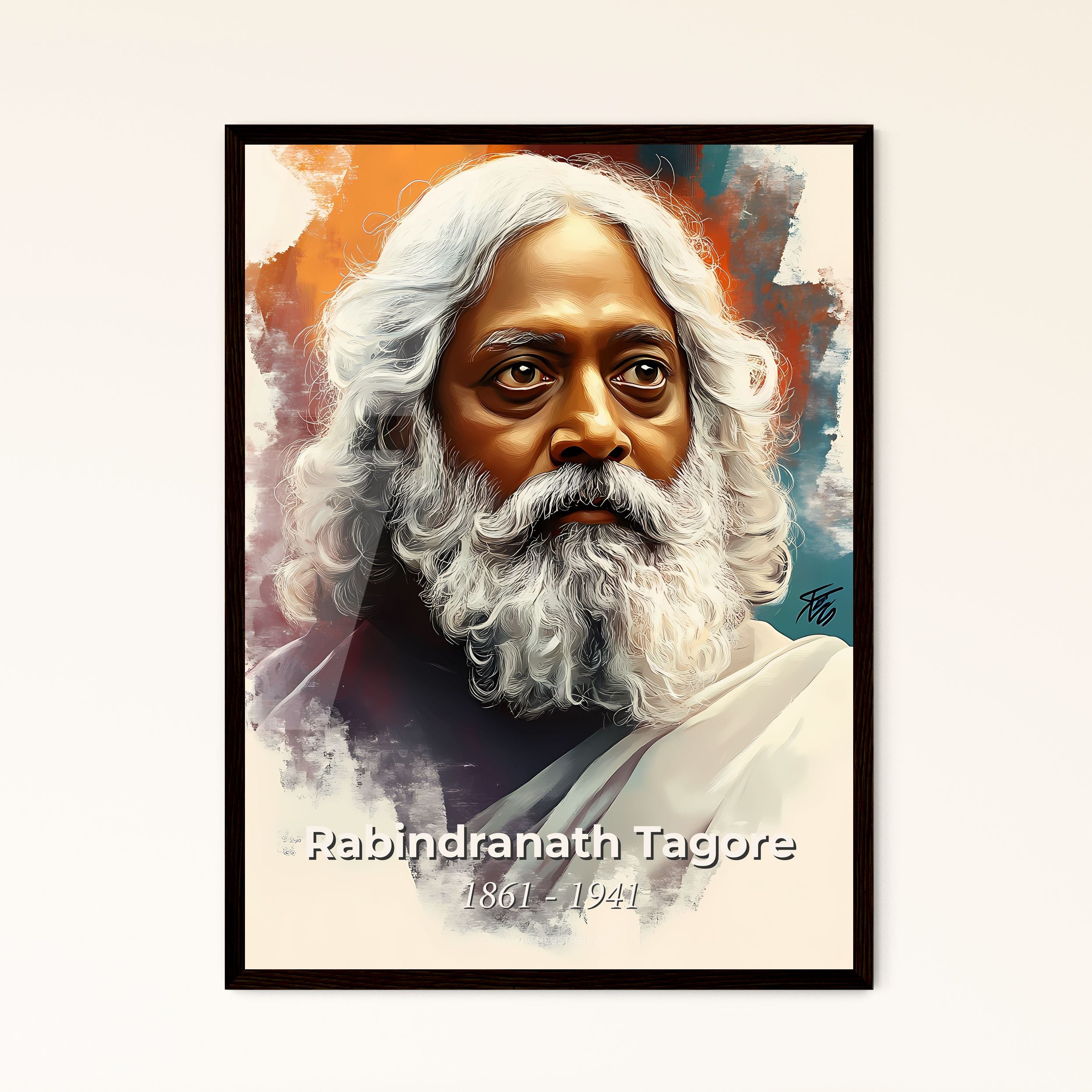 Portrait of Rabindranath Tagore, 1861 - 1941 – HEBSTREIT