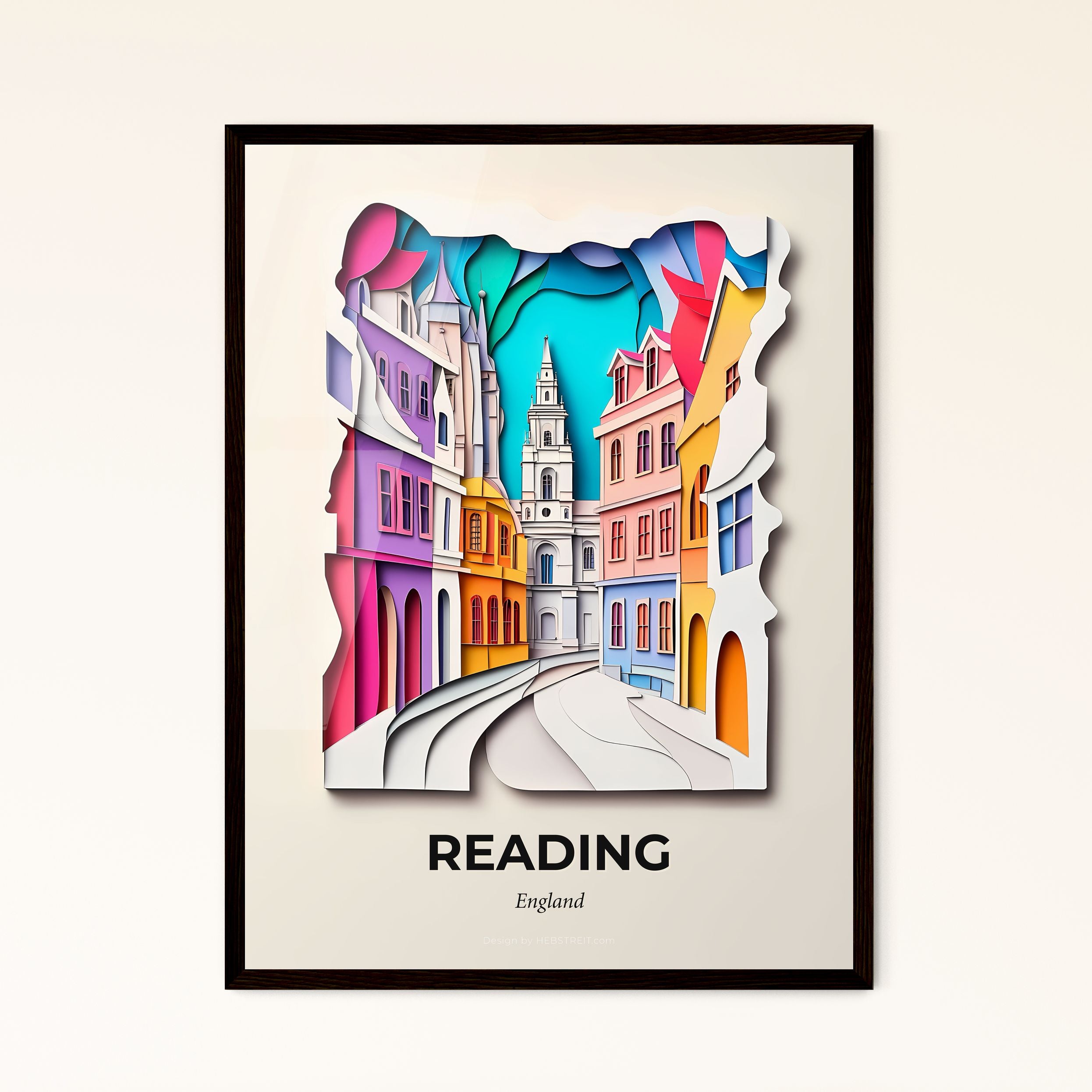 Vivid Reading, England Art Print – HEBSTREIT