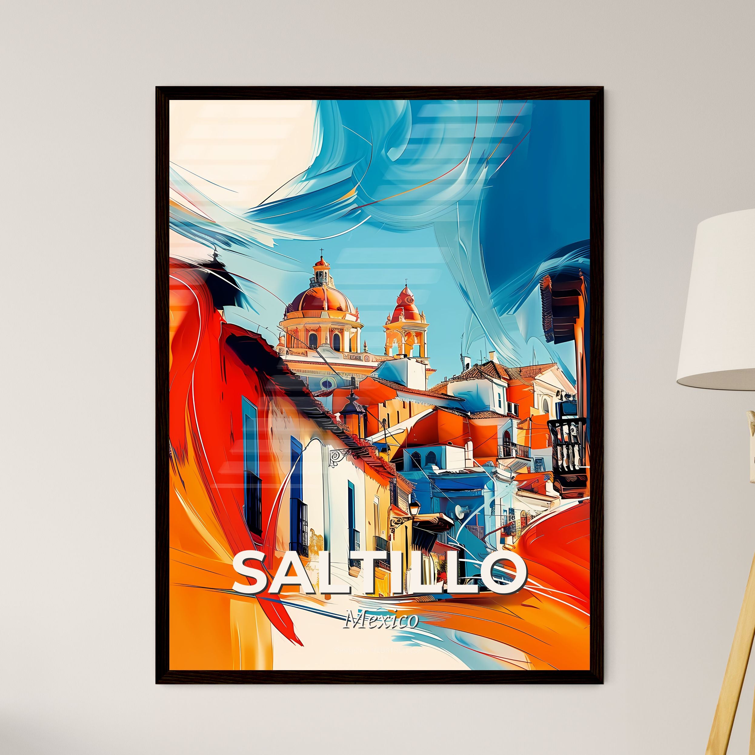 Vibrant Saltillo, Mexico Painting - Custom Print – HEBSTREIT