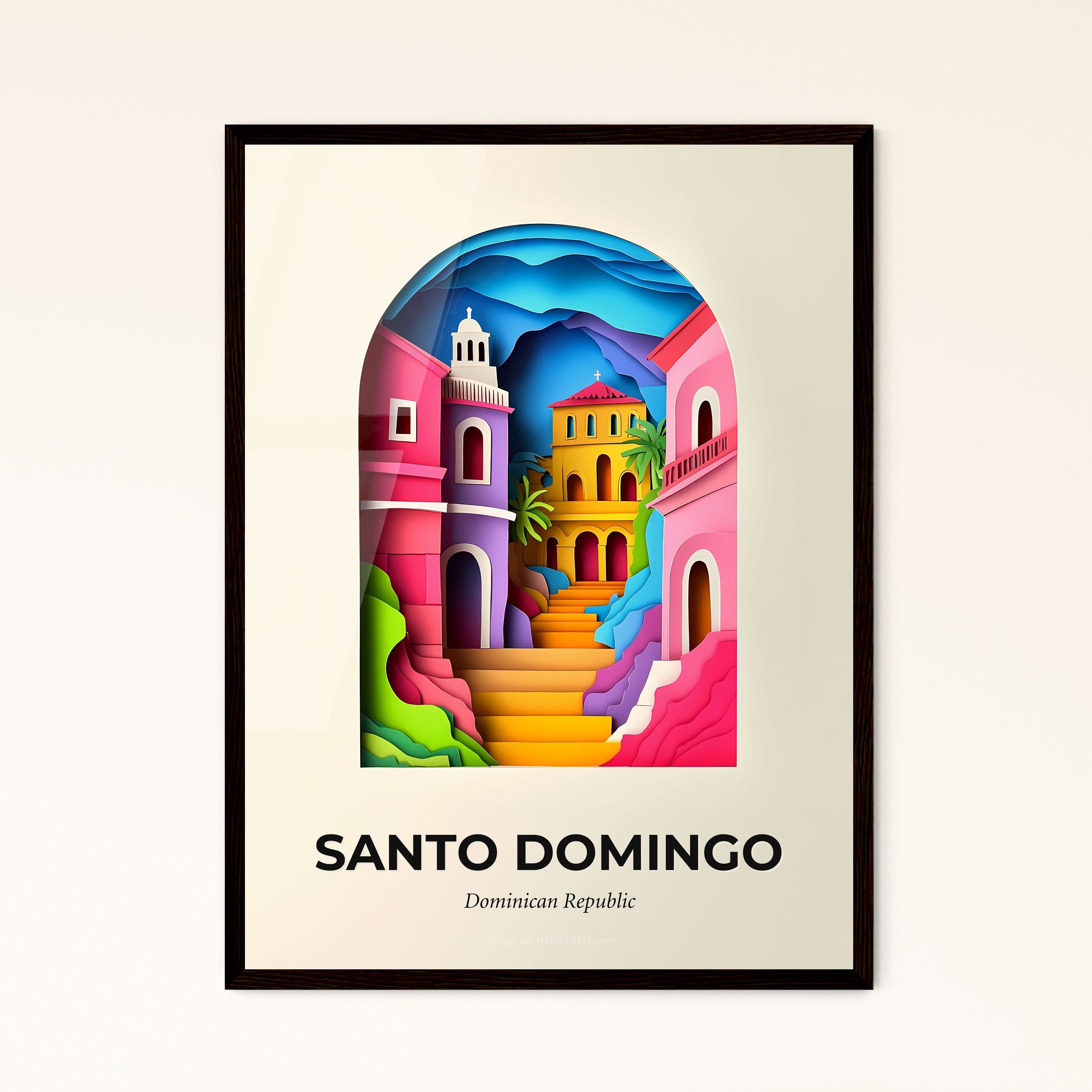 Vivid Santo Domingo, Dominican Republic Art Print – HEBSTREIT