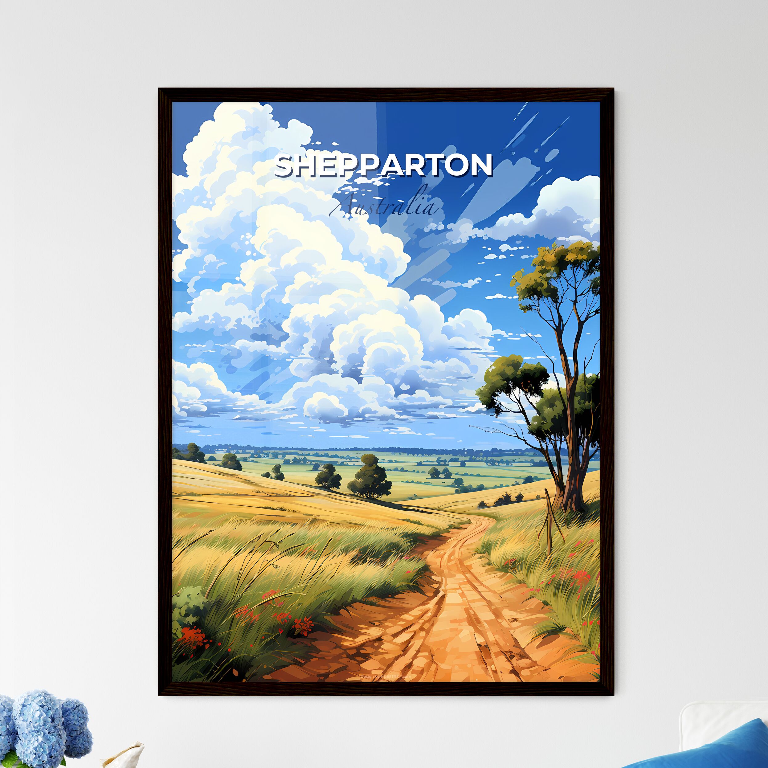 Abstract Dirt Road Field Art Painting Acrylic Australian Shepparton ...