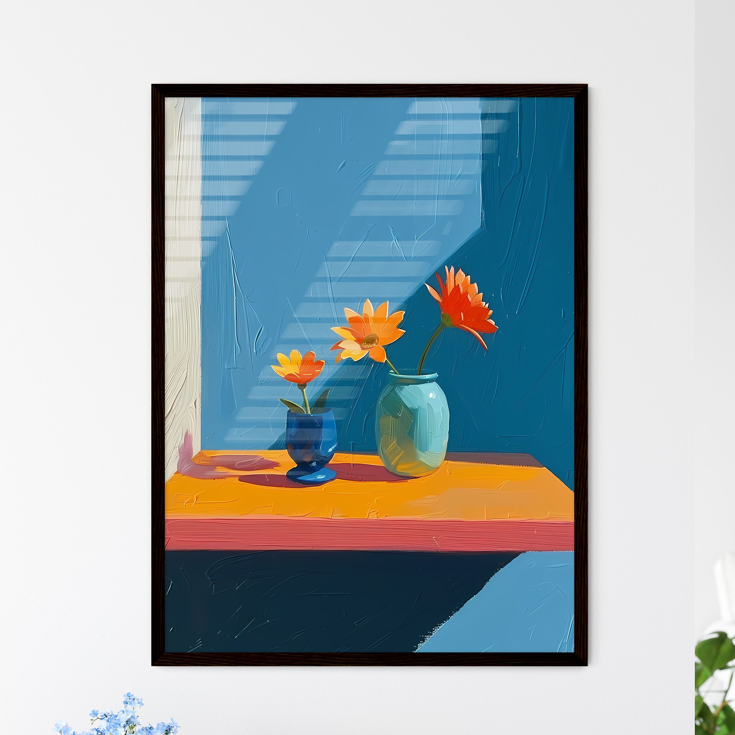 Still life reference, flowers in a vase, complementary colors, triadic ...