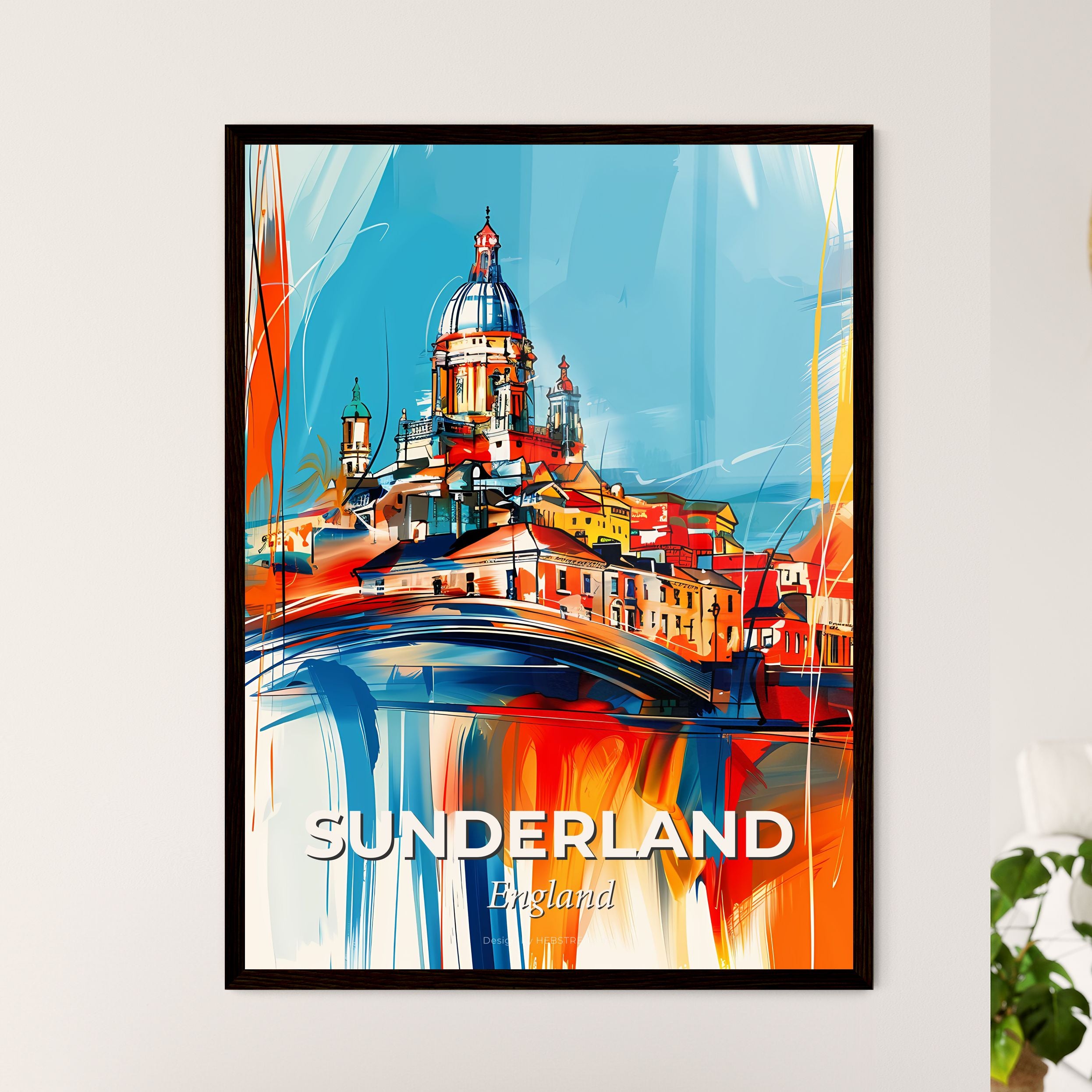 Vibrant Sunderland, England Painting - Custom Print – HEBSTREIT