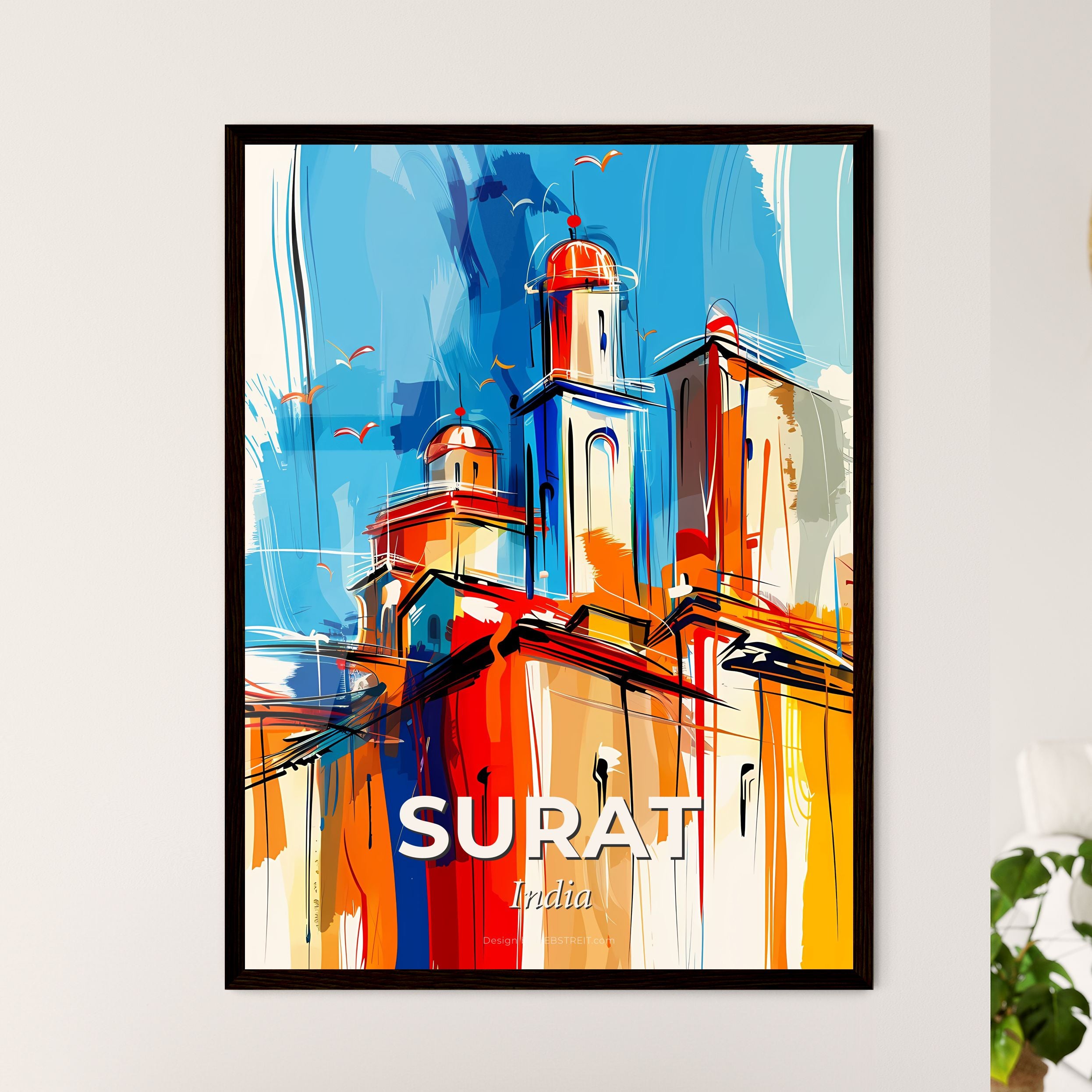 Vibrant Surat, India Painting - Custom Print – HEBSTREIT