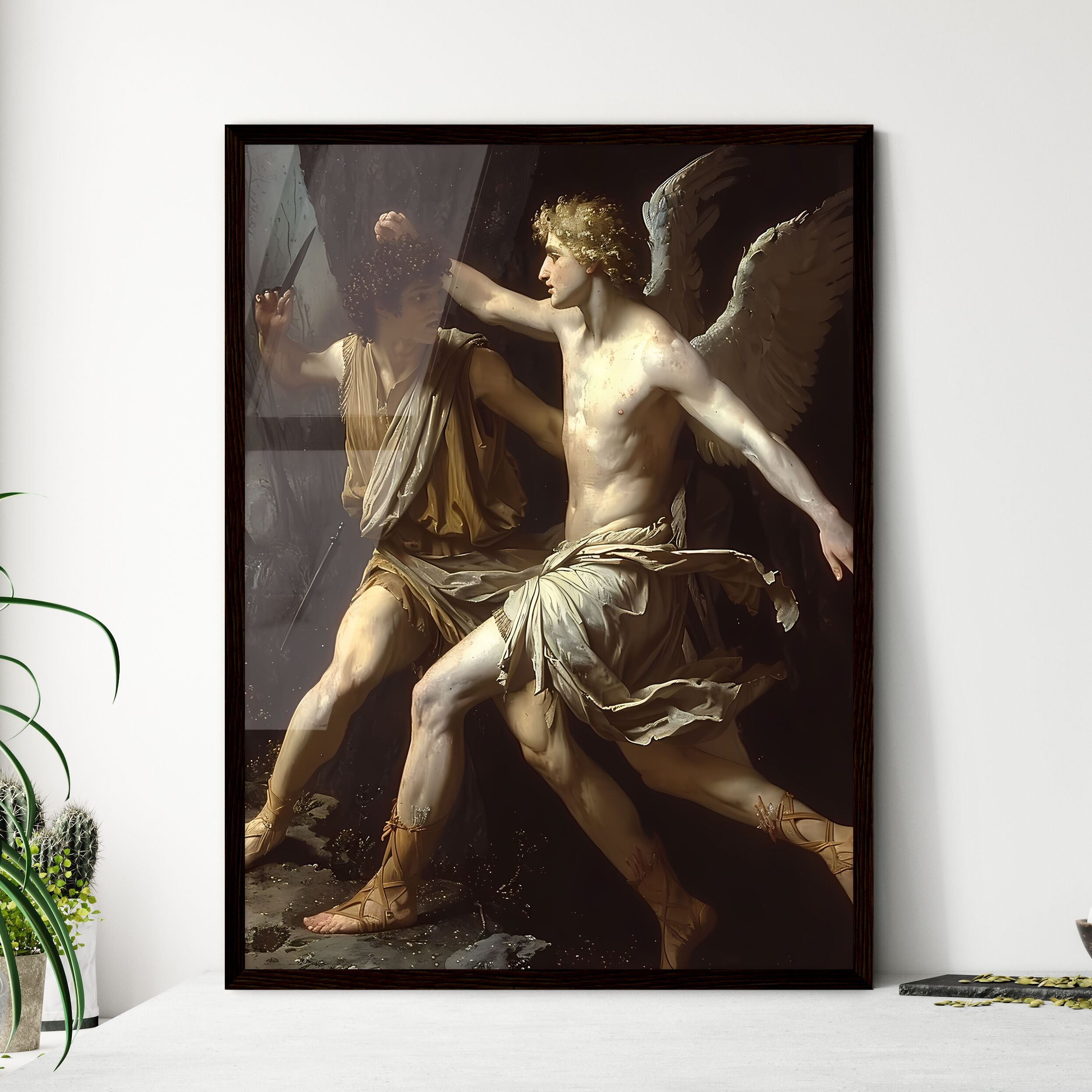 This scene captures the intense moment when Hermes, armed with his ...