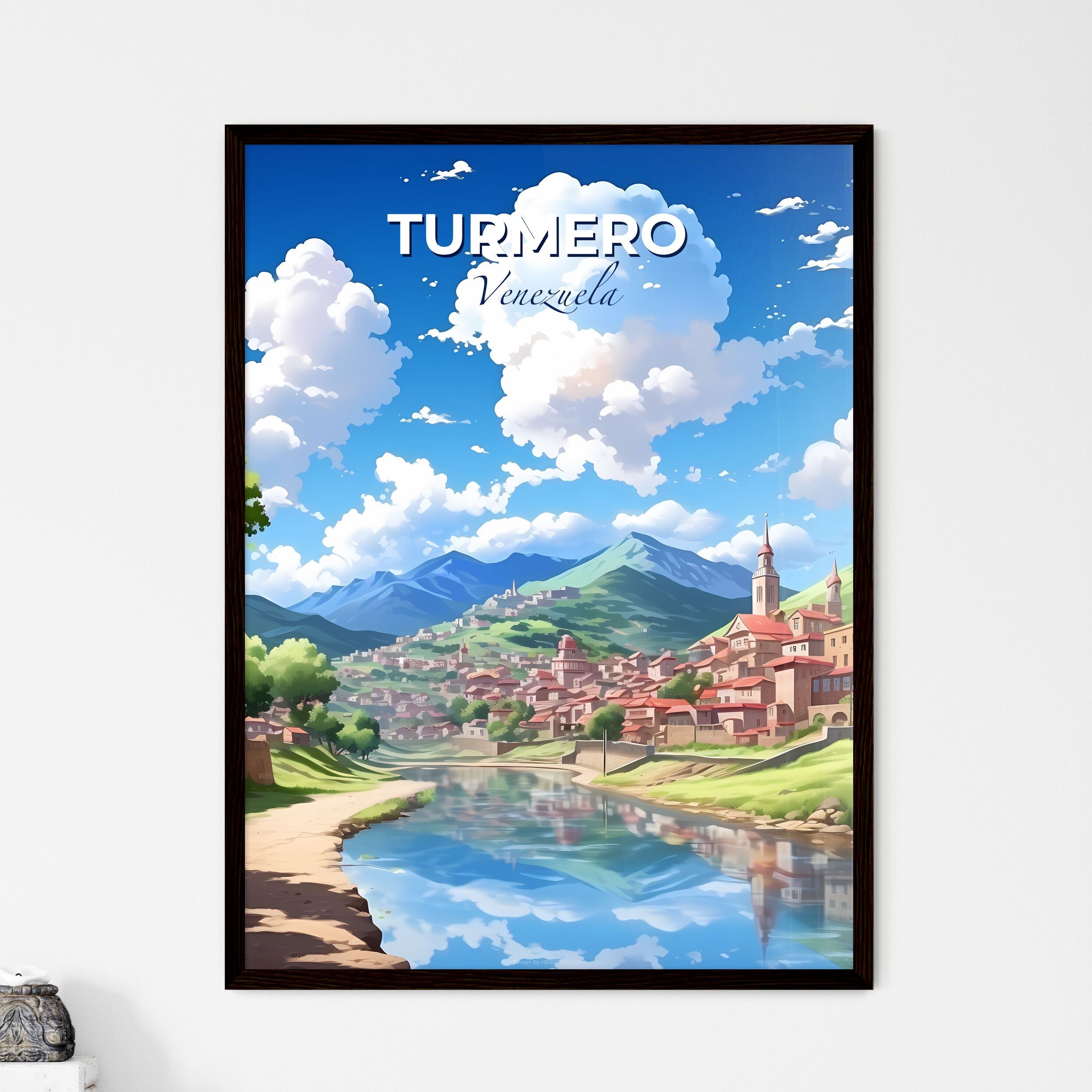 Turmero Venezuela Skyline - a river running through a town | AI Art by ...