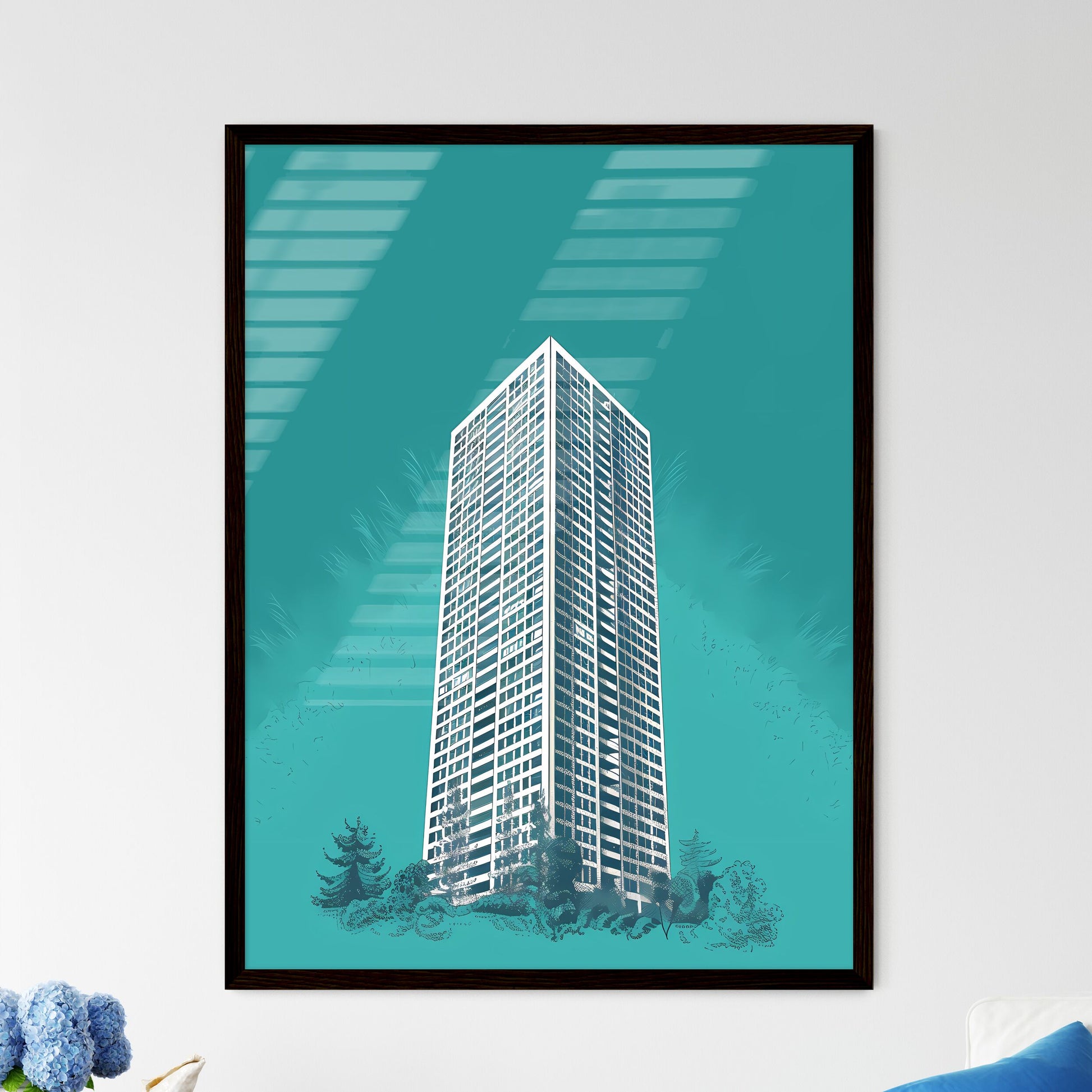 skyscraper background drawing