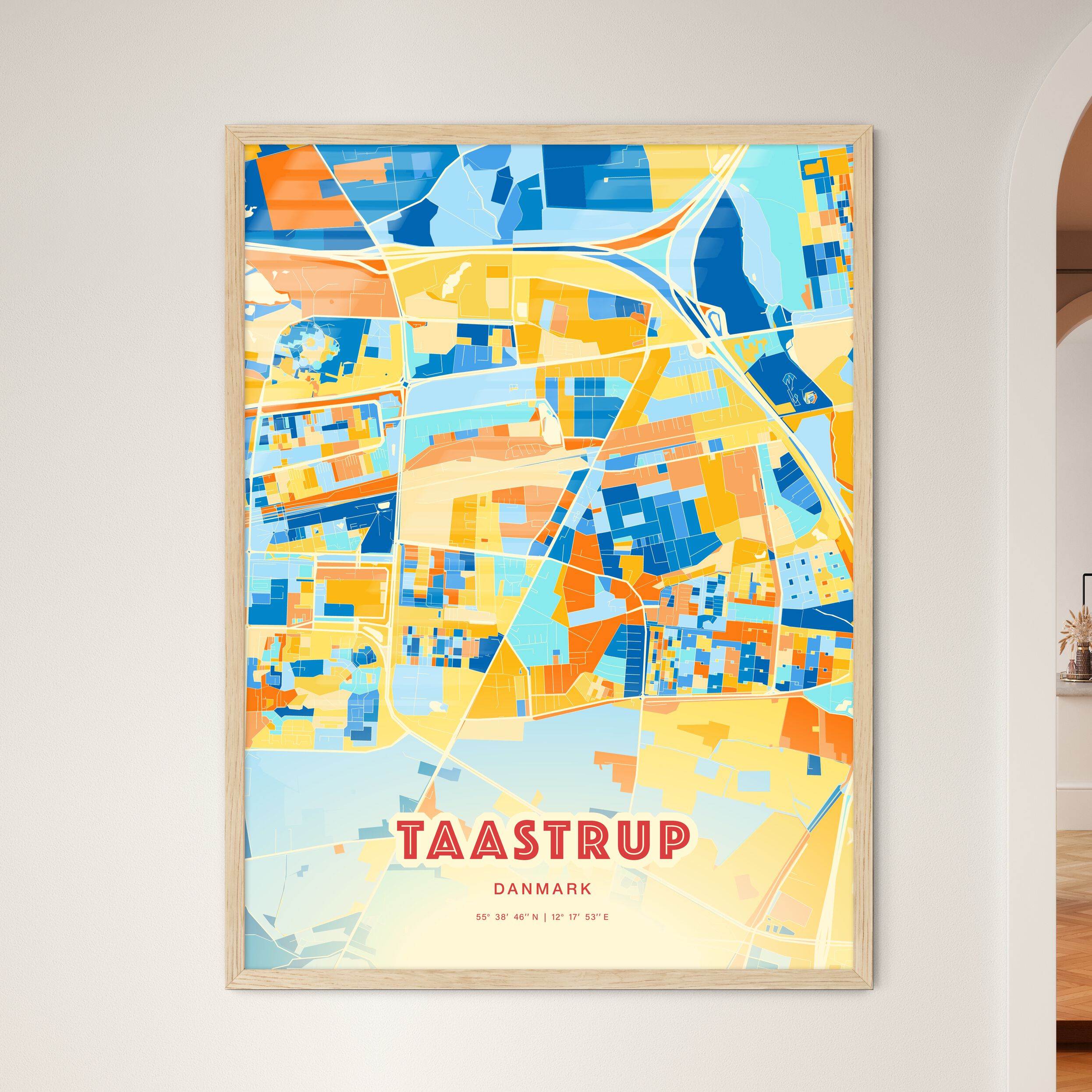 Colorful TAASTRUP DENMARK Fine Art Print by HEBSTREIT