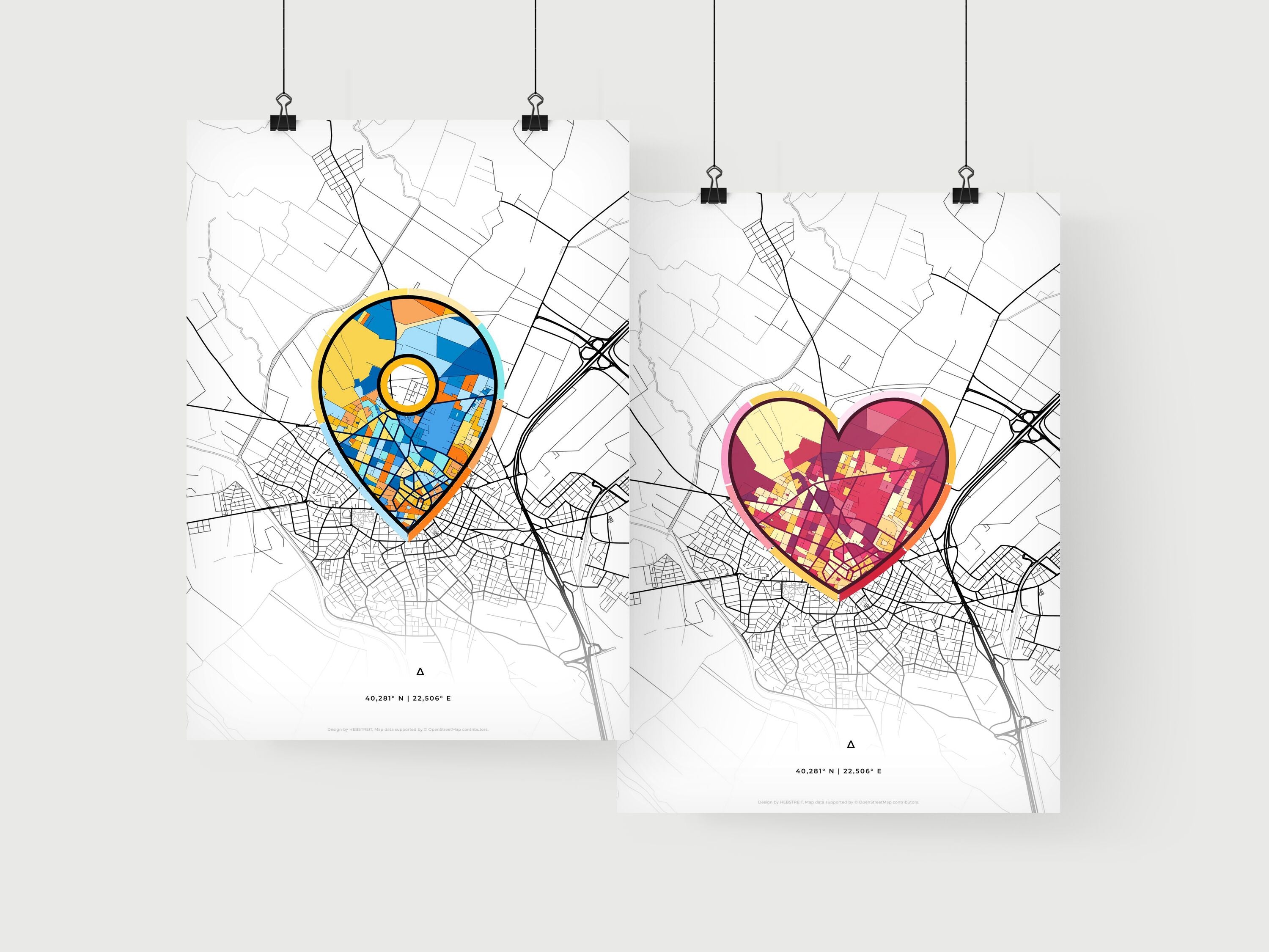 Katerini Greece Art Map – HEBSTREIT