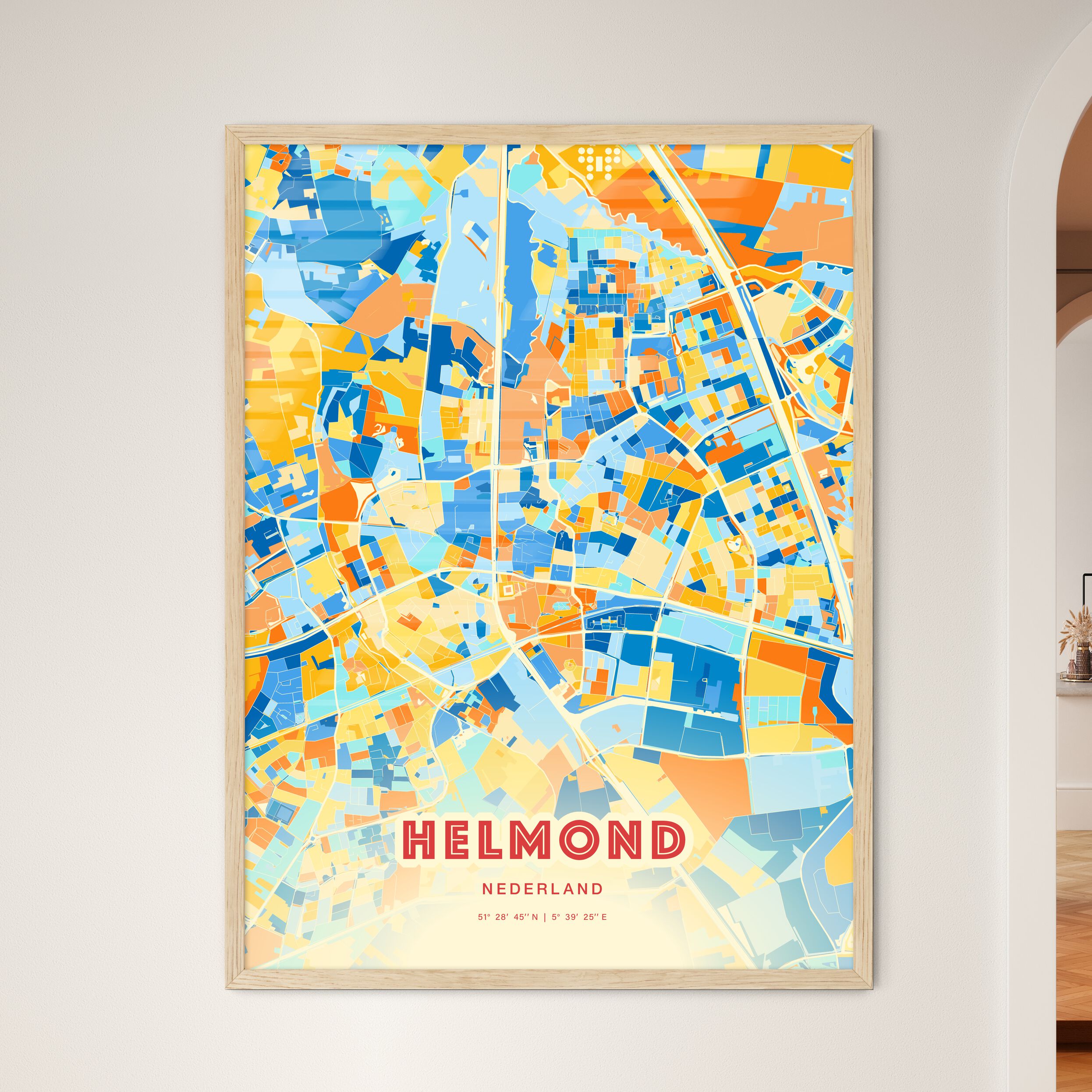 Map of Helmond Netherlands Fine Art Map Poster | Customizable – HEBSTREIT