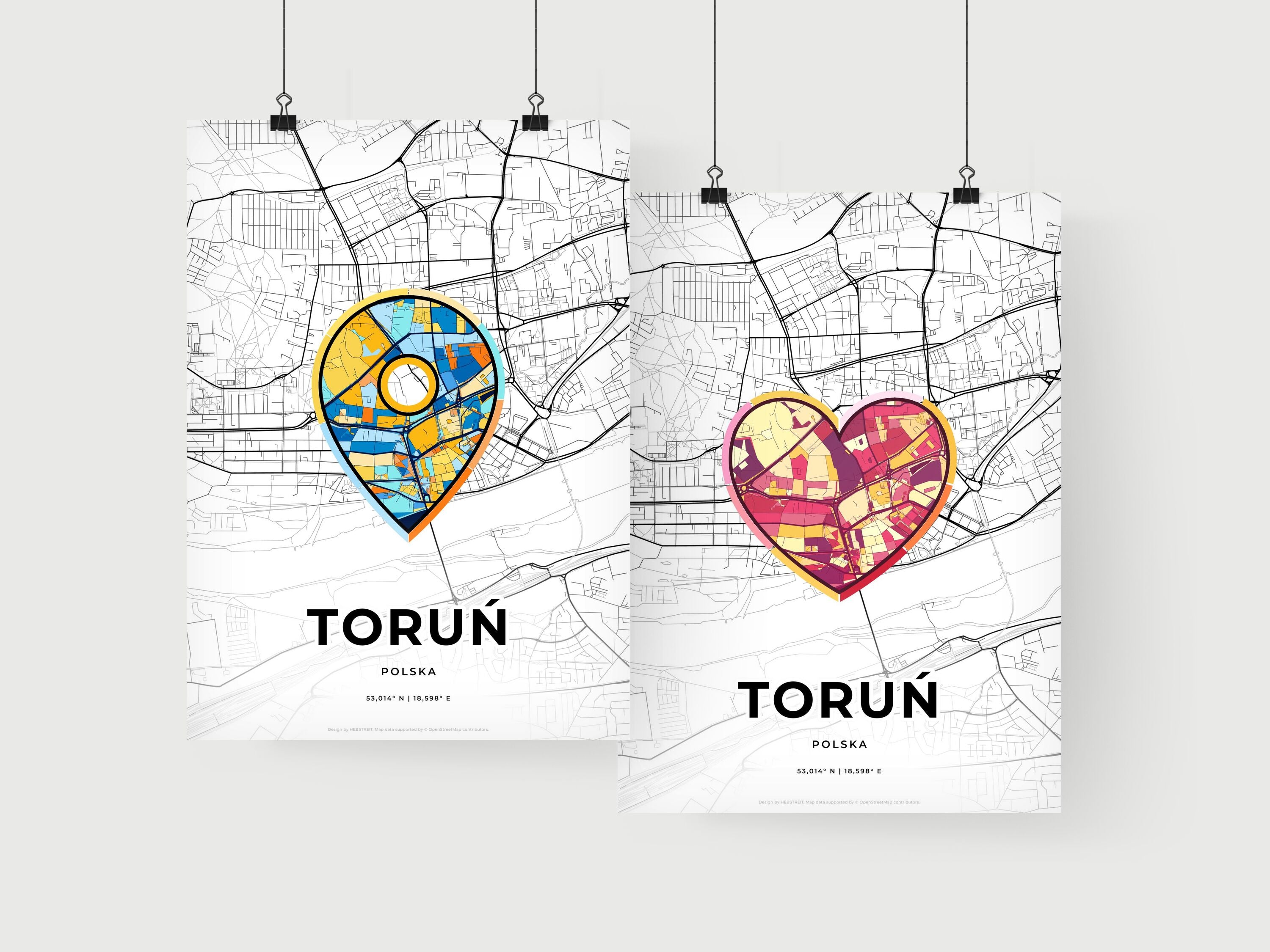 Toruń Poland Art Map – HEBSTREIT