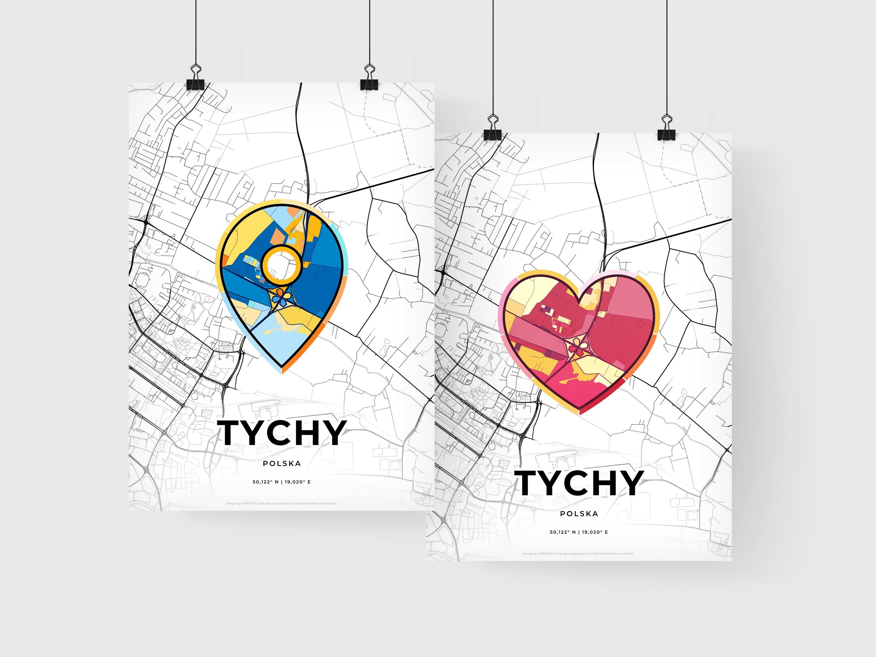 Tychy Poland Art Map – HEBSTREIT