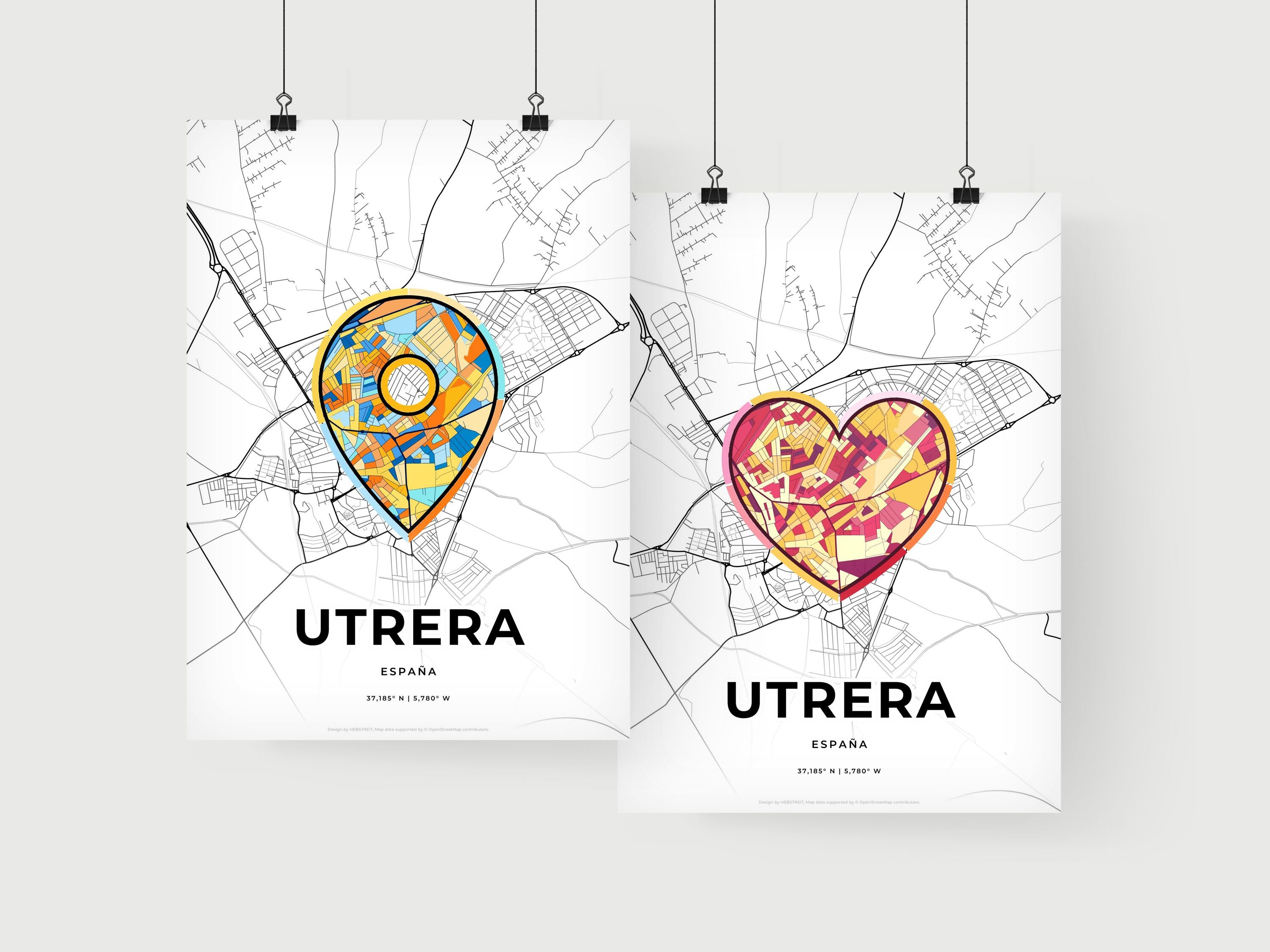 Utrera Spain Art Map – HEBSTREIT