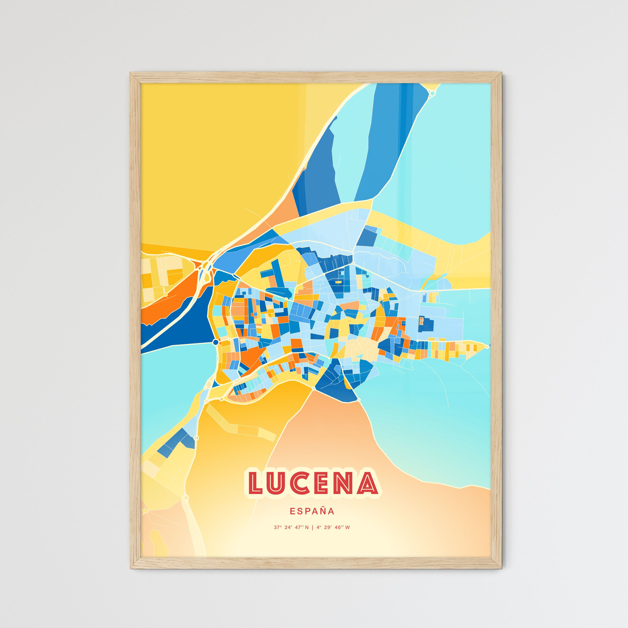 Colorful LUCENA SPAIN Fine Art Print by HEBSTREIT