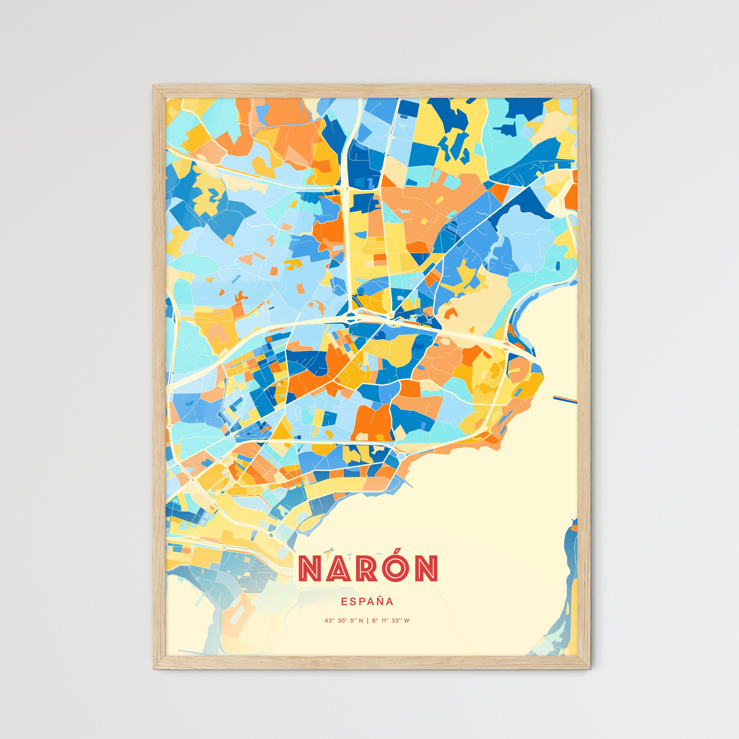 Colorful NARÓN SPAIN Fine Art Print by HEBSTREIT