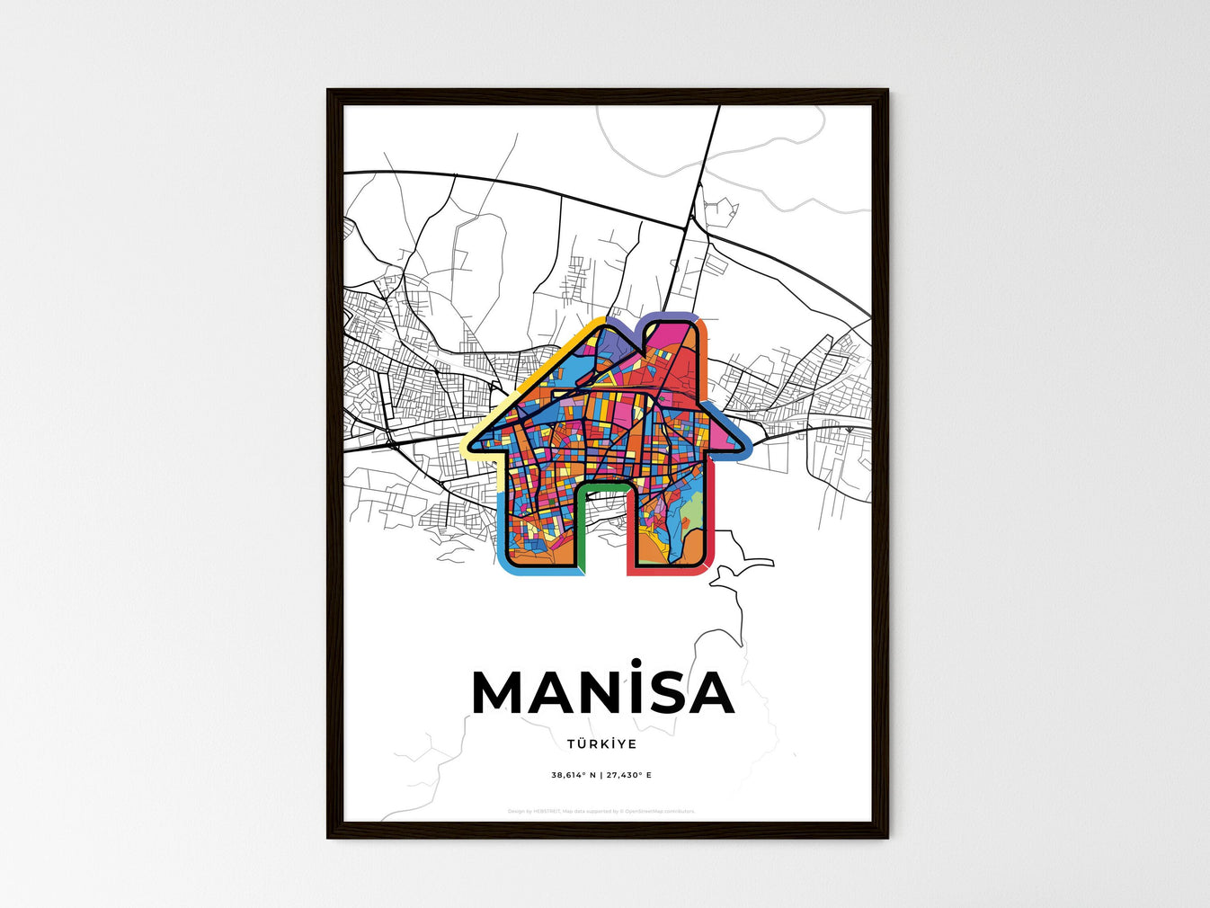 Manisa Turkey Art Map – HEBSTREIT