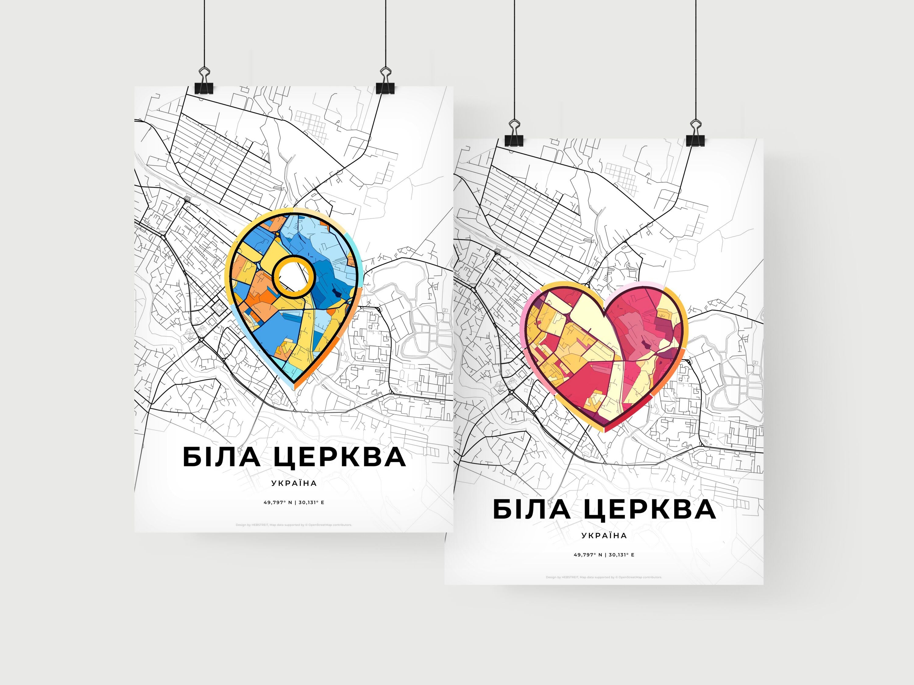 Bila Tserkva Ukraine Art Map – HEBSTREIT