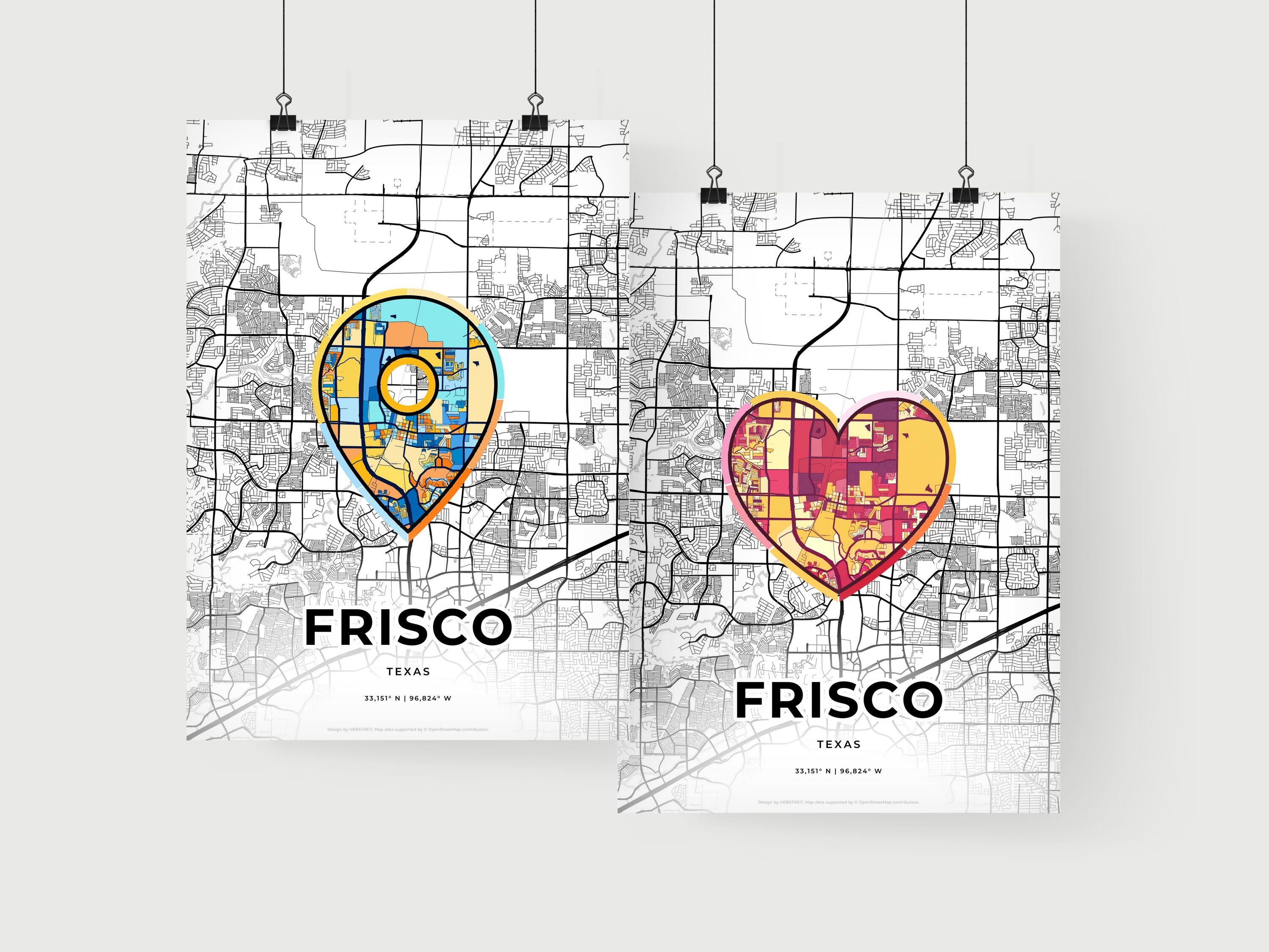 Frisco Texas Art Map – HEBSTREIT