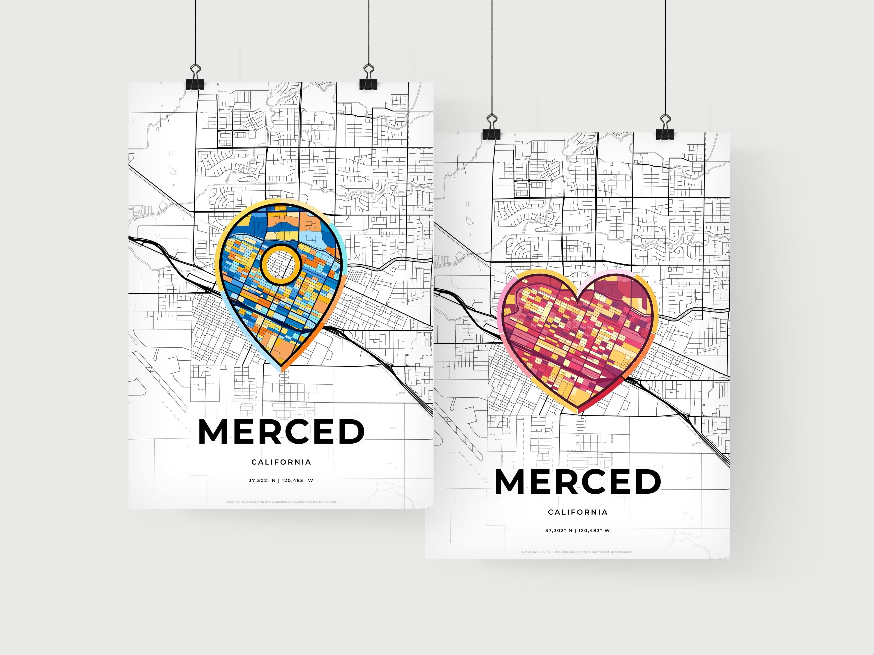 Merced California Art Map – HEBSTREIT