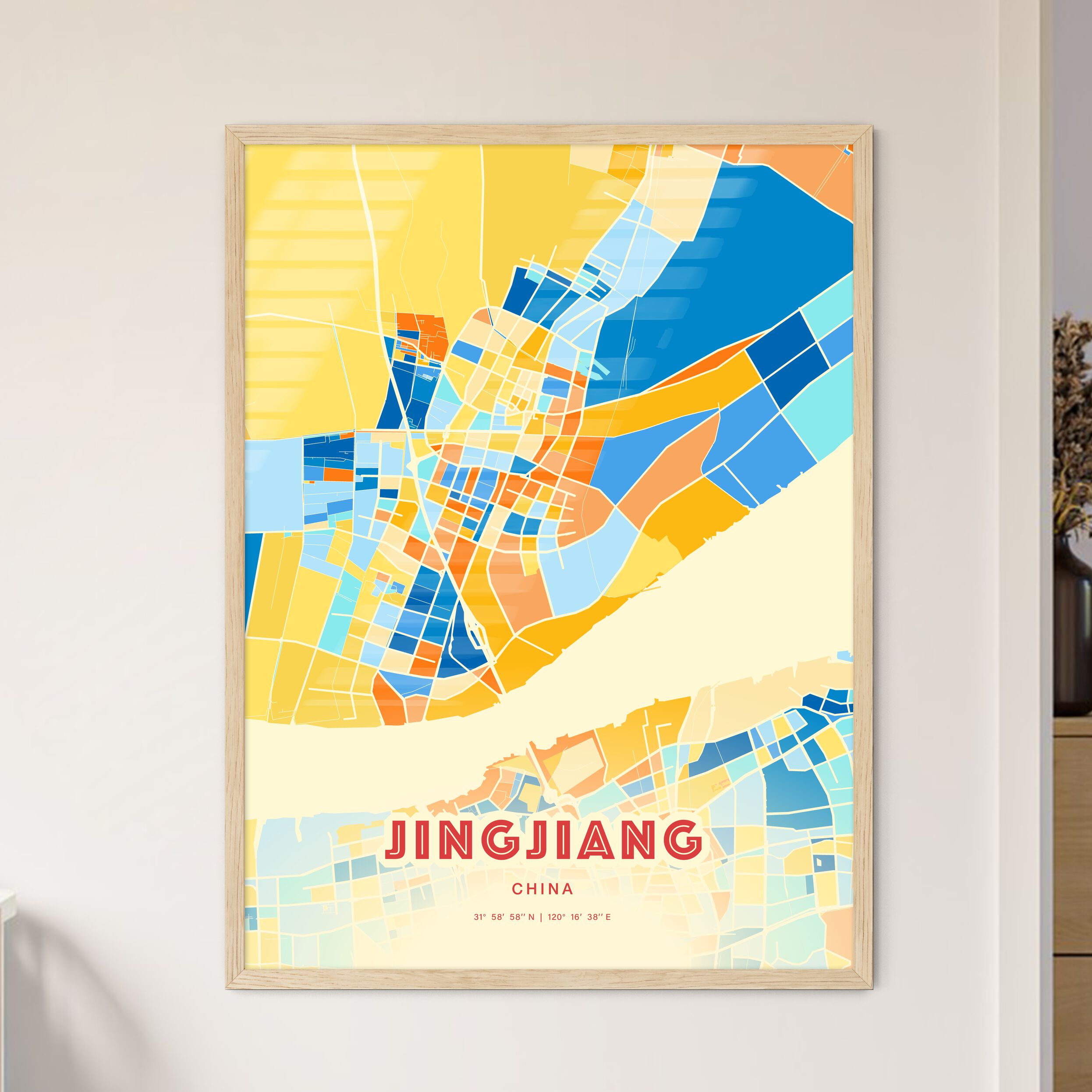 Colorful JINGJIANG CHINA Fine Art Print by HEBSTREIT