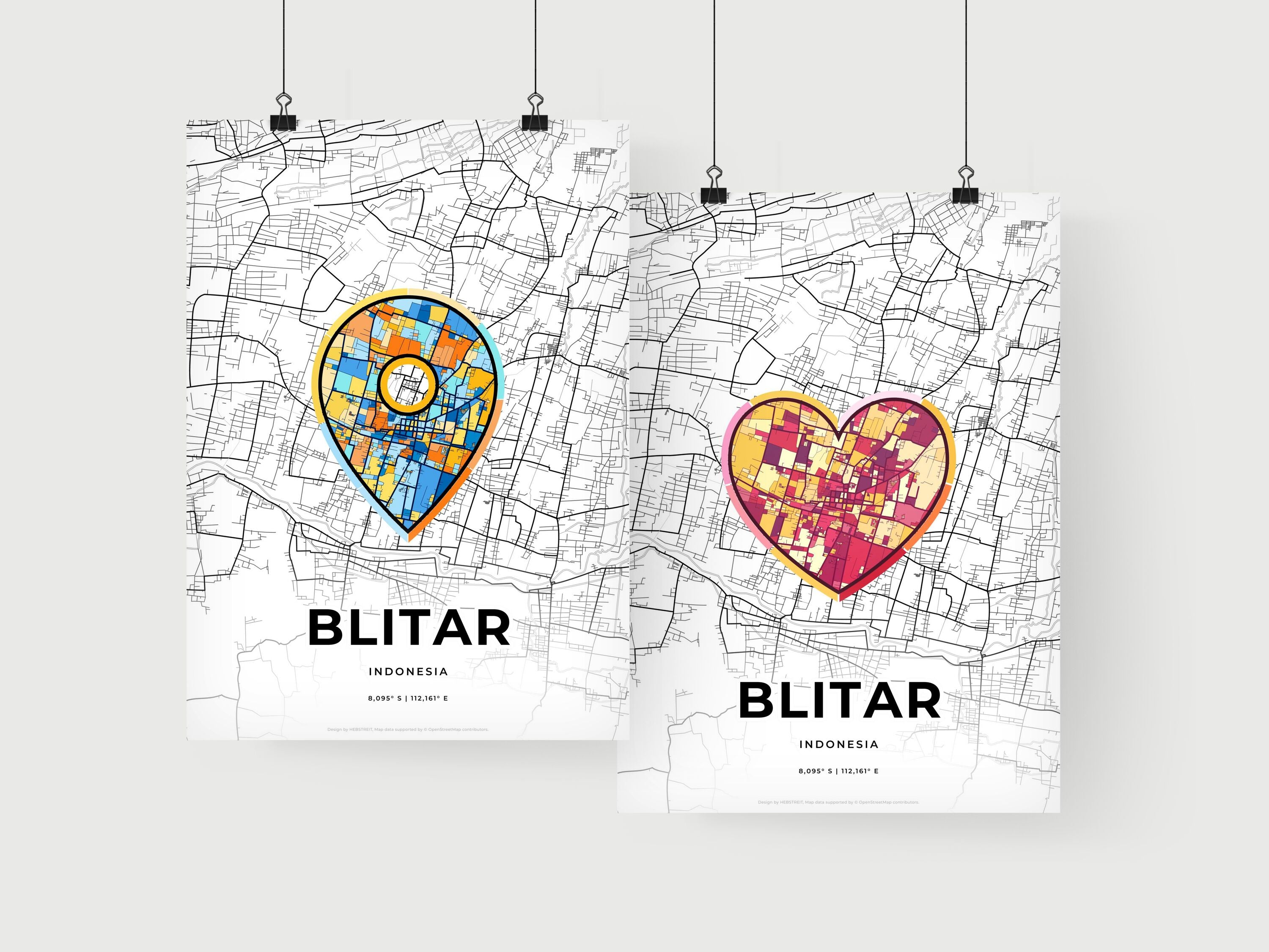 Blitar Indonesia Art Map – HEBSTREIT