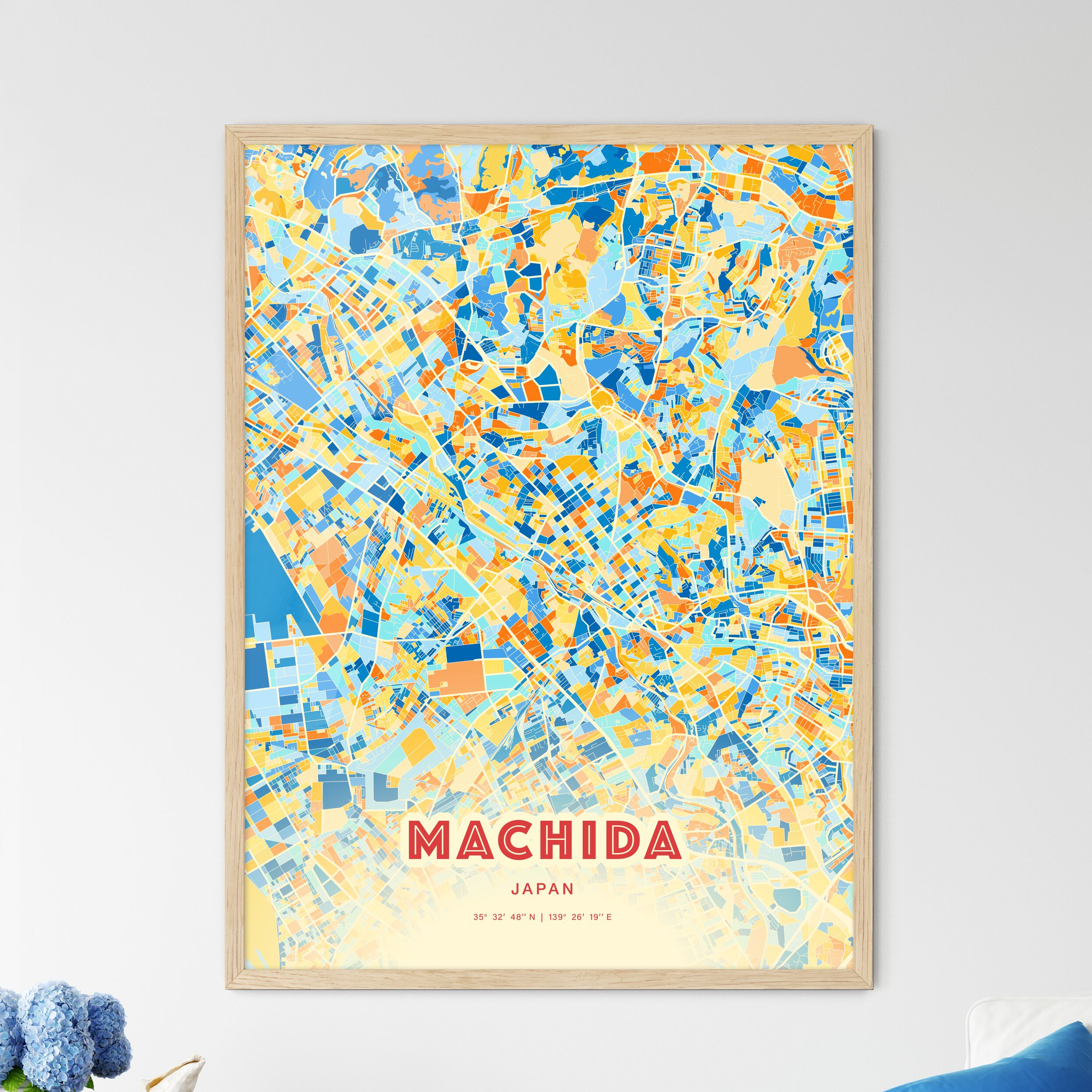 Colorful MACHIDA JAPAN Fine Art Print by HEBSTREIT