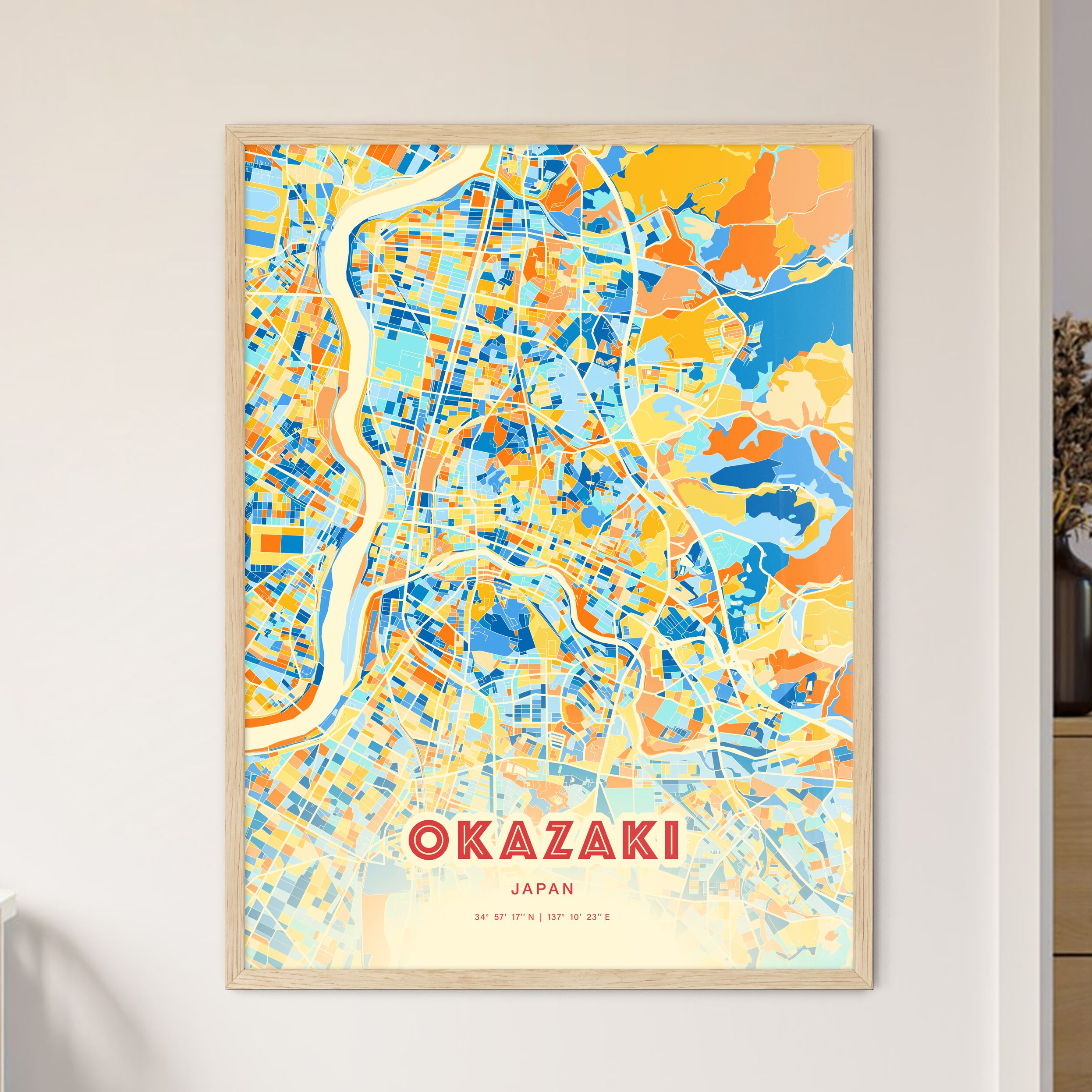 Map of Okazaki Japan Fine Art Map Poster | Customizable – HEBSTREIT