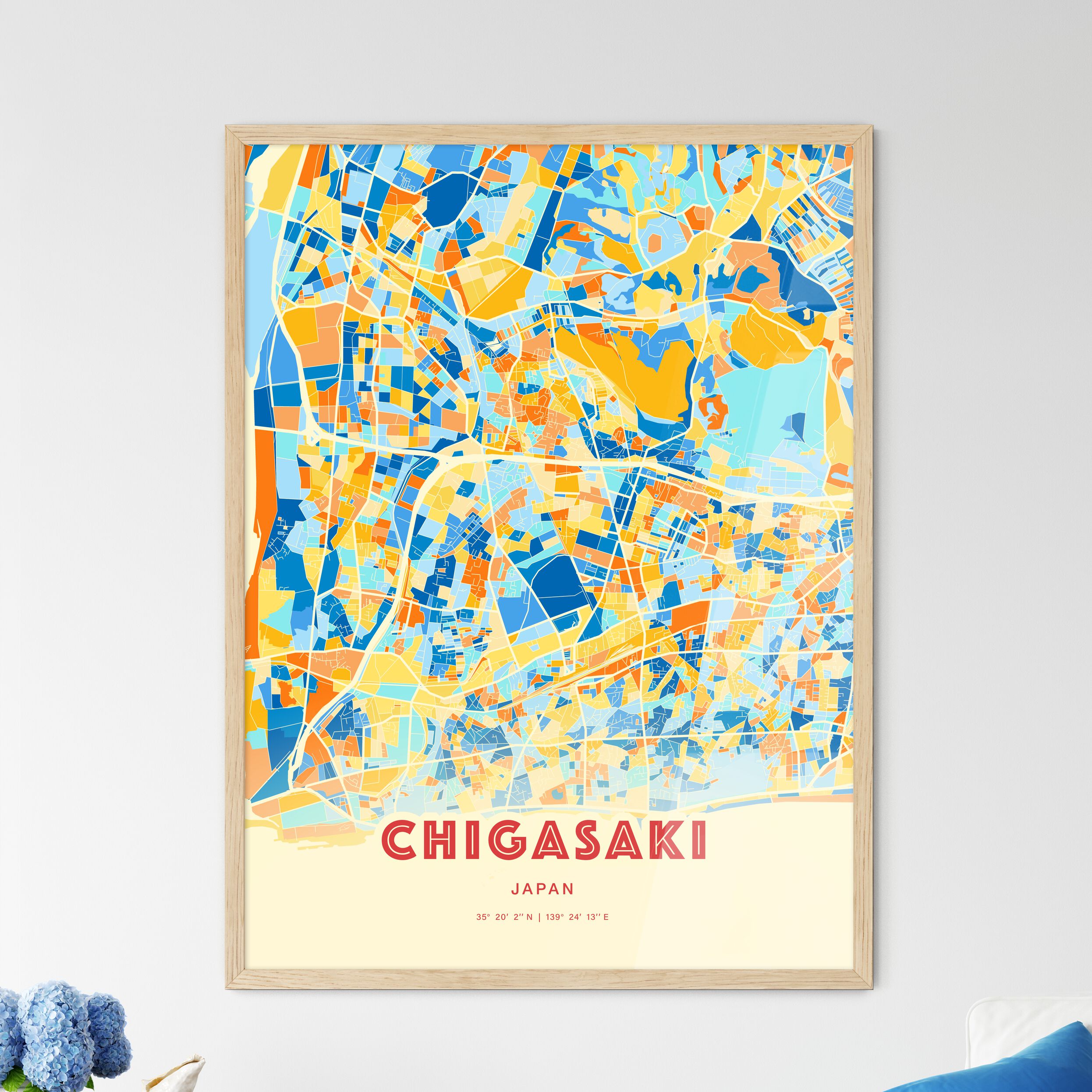 Map of Chigasaki Japan Fine Art Map Poster | Customizable – HEBSTREIT