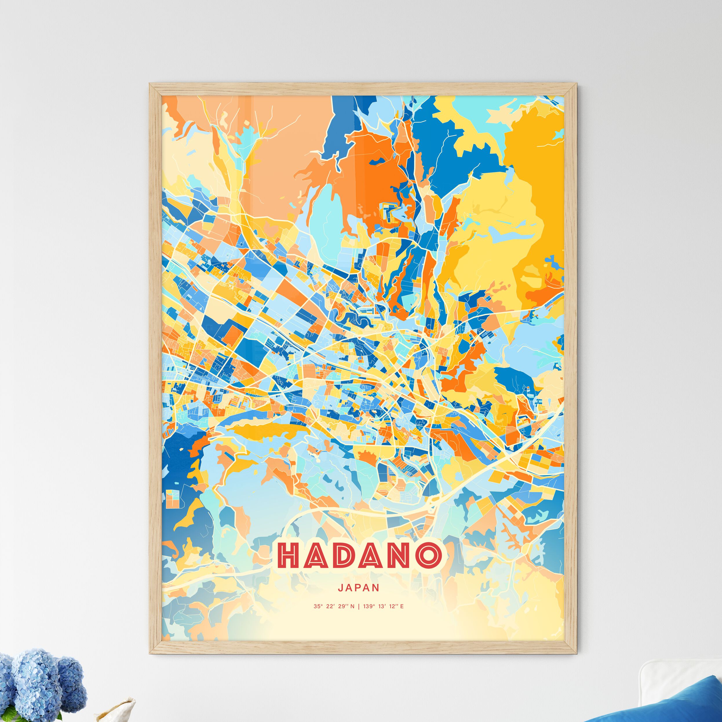 Map of Hadano Japan Fine Art Map Poster | Customizable – HEBSTREIT