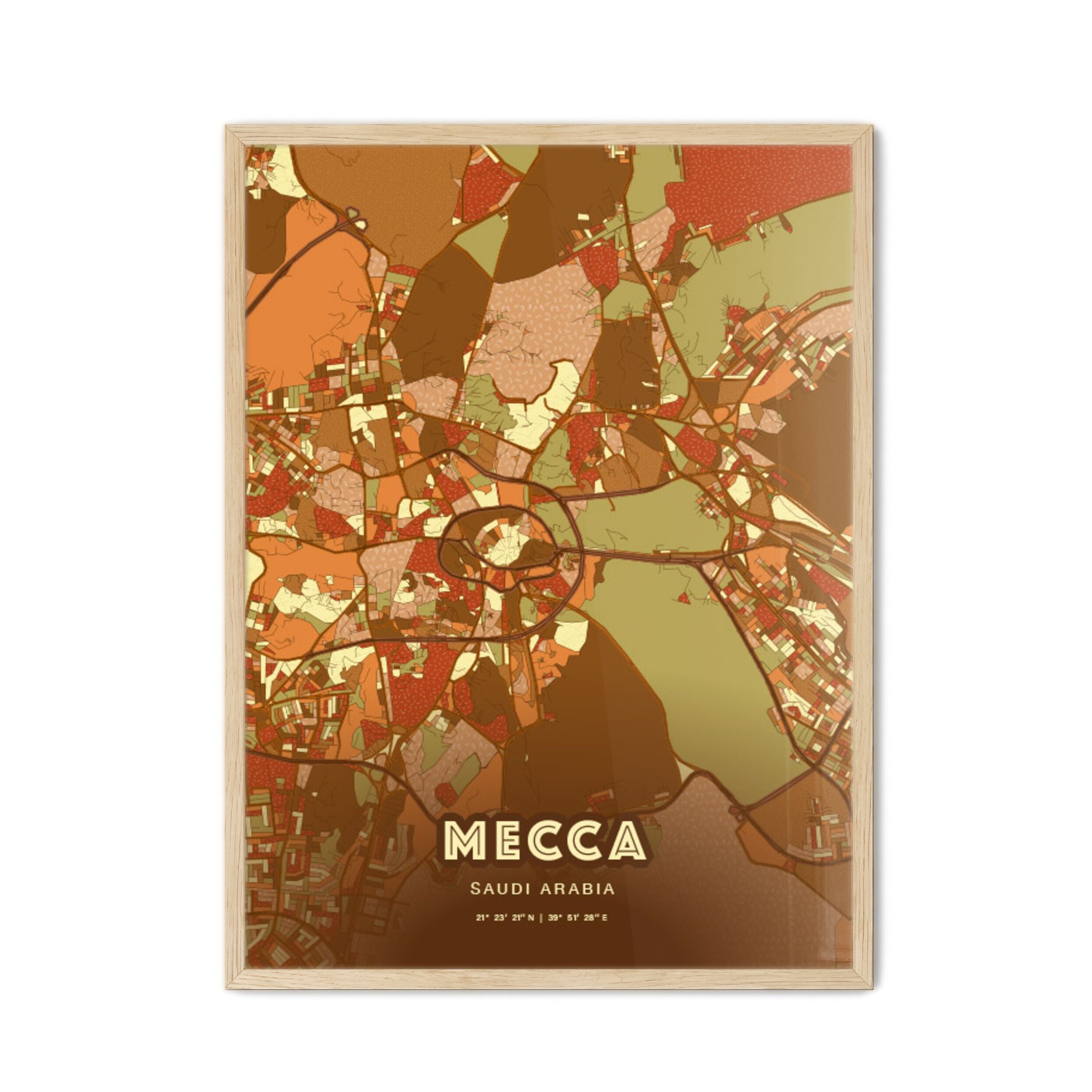 Colorful MECCA SAUDI ARABIA Fine Art Print by HEBSTREIT