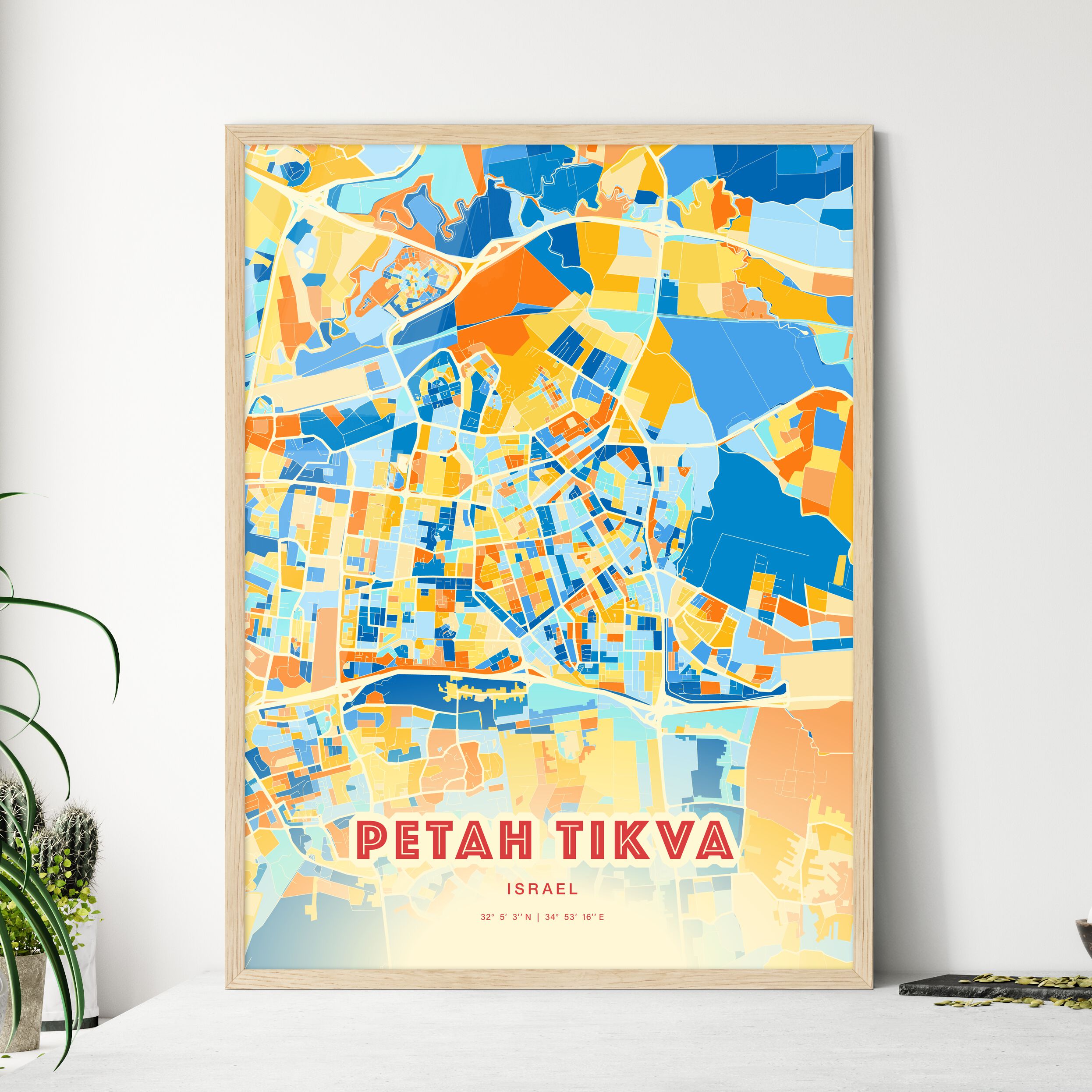 Map of Petah Tikva Israel Fine Art Map Poster | Customizable – HEBSTREIT