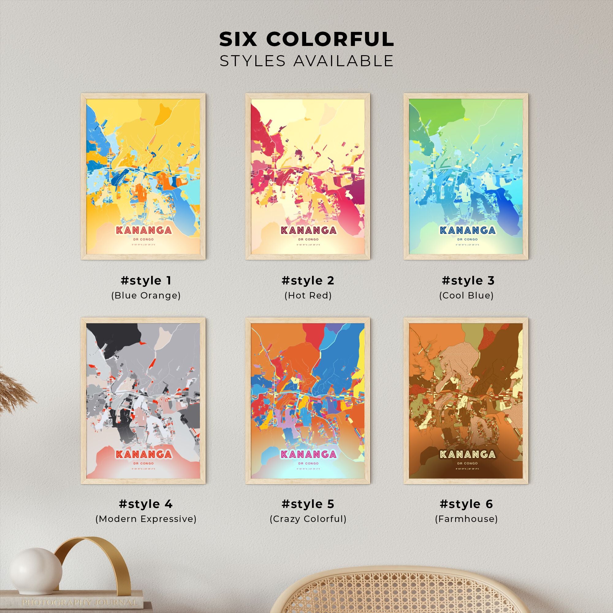 Map of Kananga Dr Congo Fine Art Map Poster | Customizable – HEBSTREIT