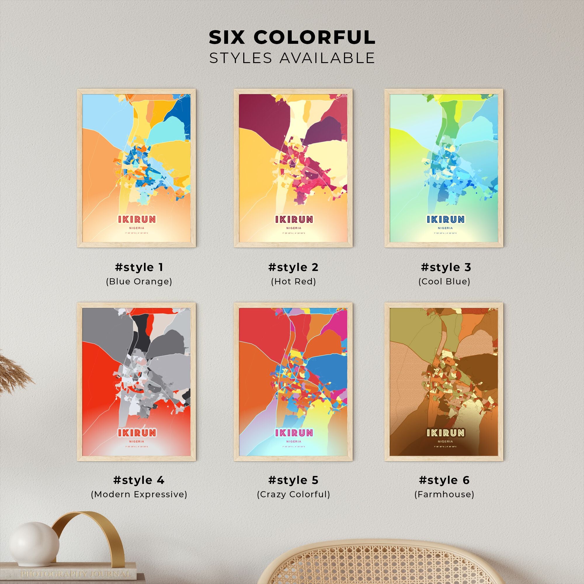 Colorful IKIRUN NIGERIA Fine Art Print by HEBSTREIT