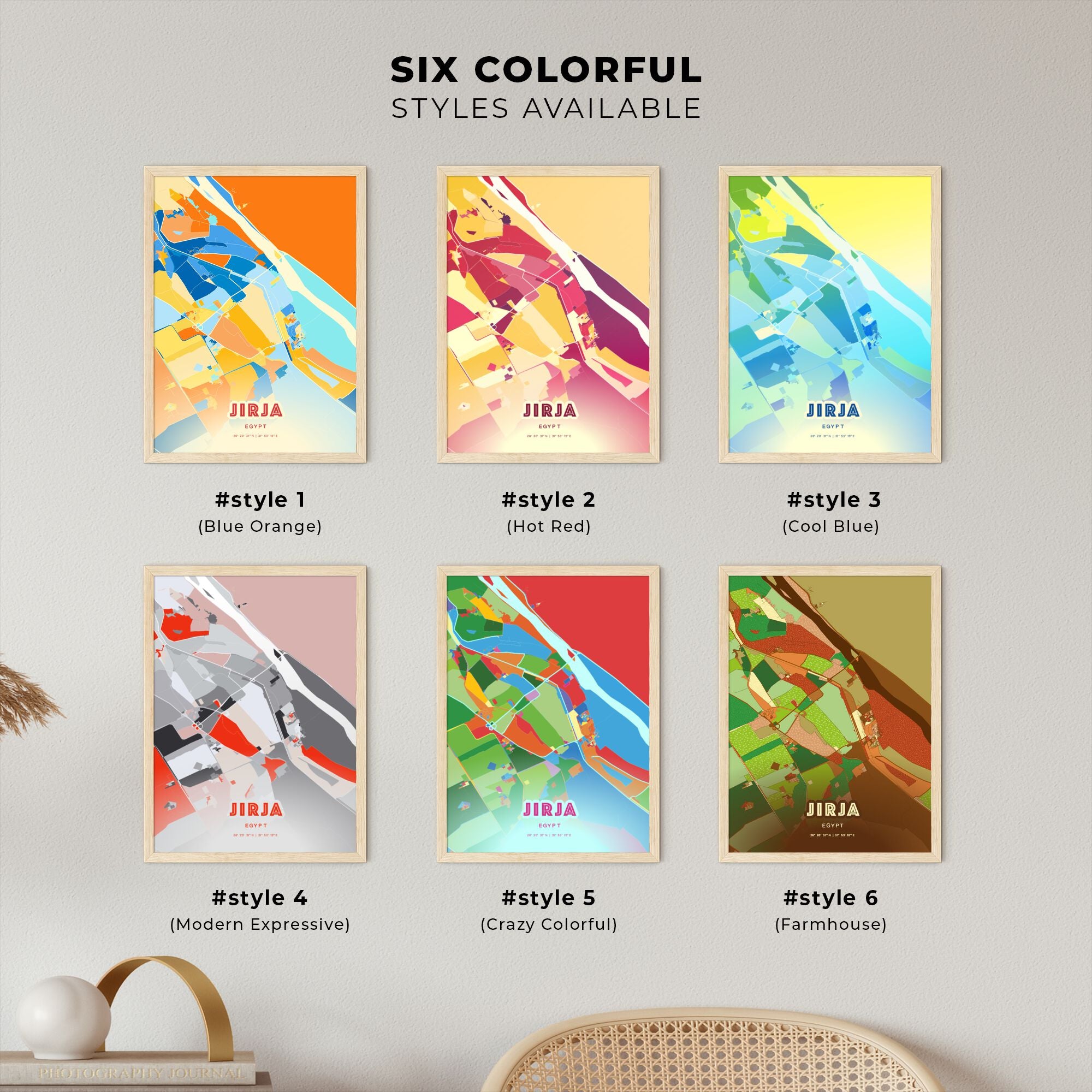 Colorful JIRJA EGYPT Fine Art Print by HEBSTREIT