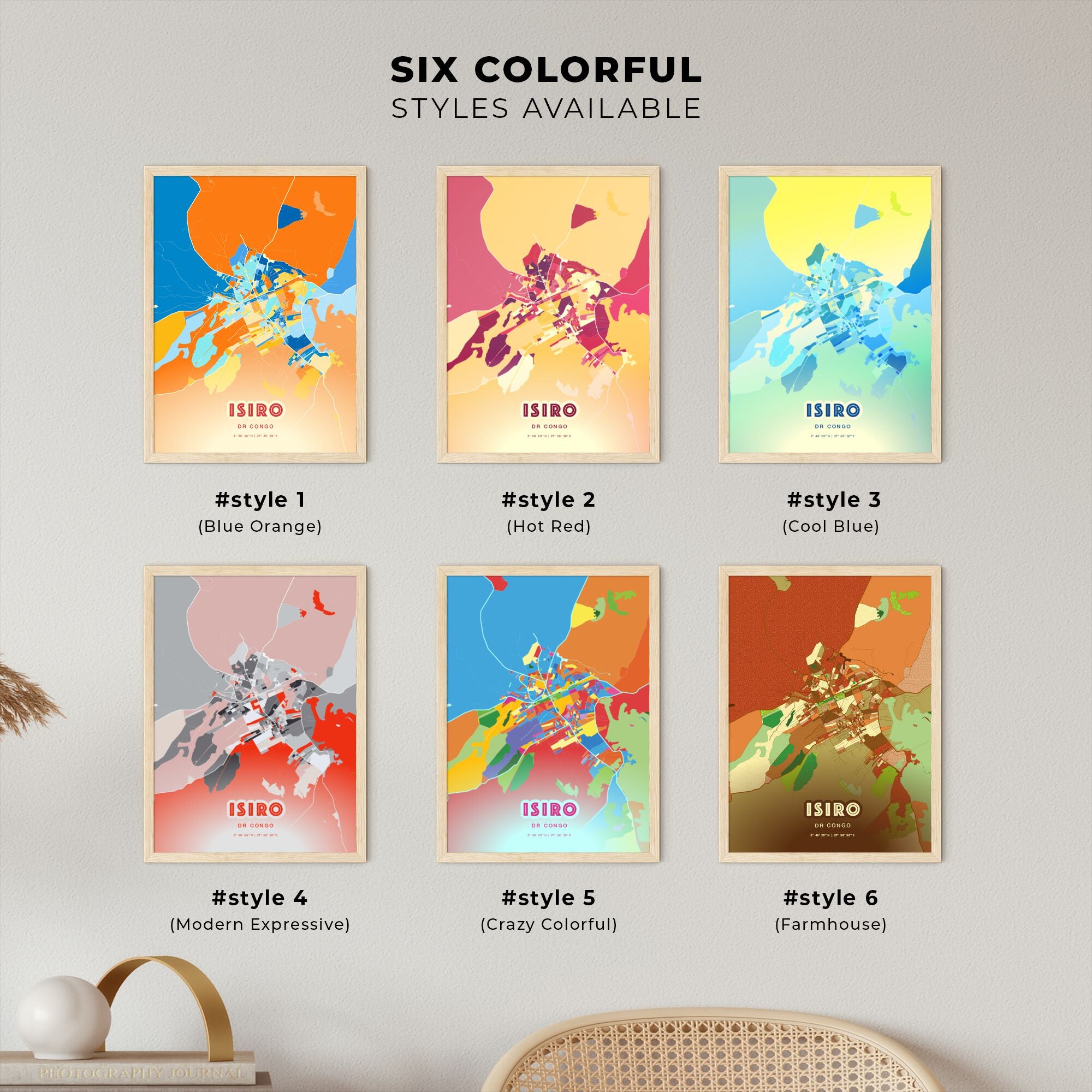 Colorful ISIRO DR CONGO Fine Art Print by HEBSTREIT