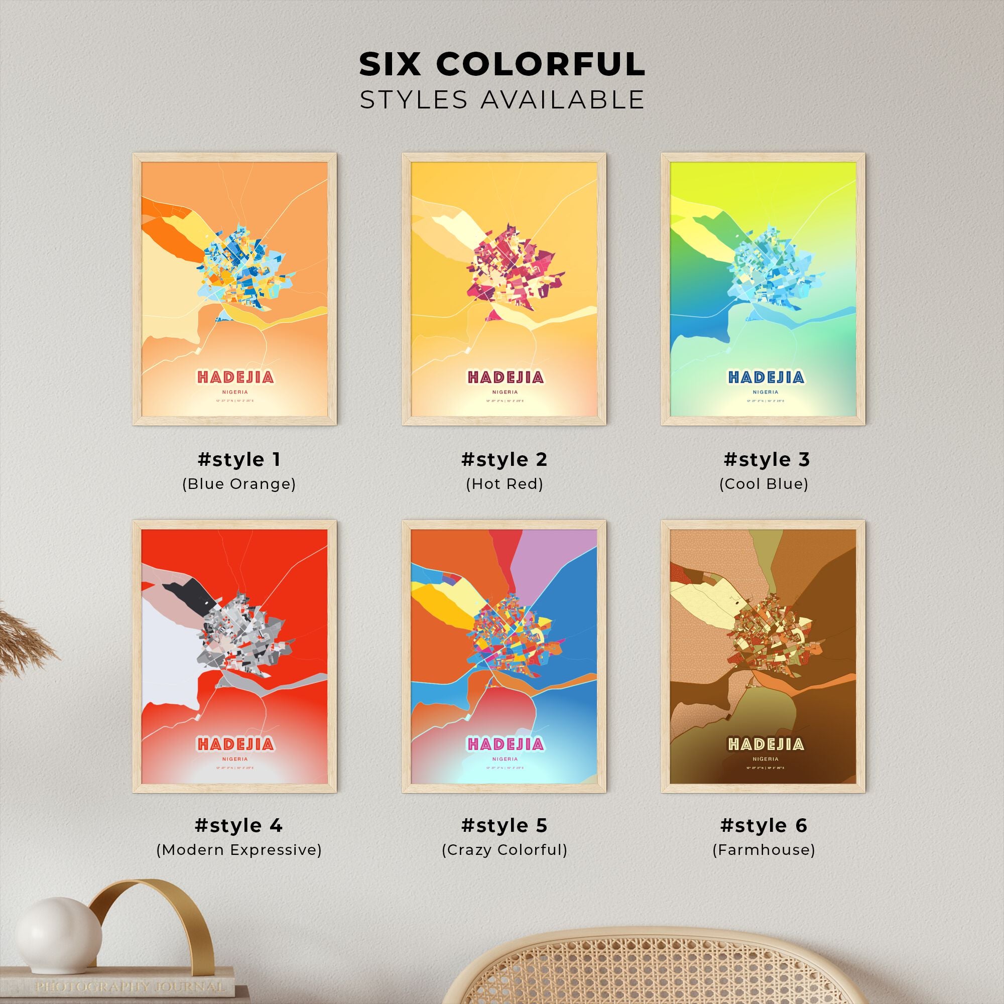 Colorful HADEJIA NIGERIA Fine Art Print by HEBSTREIT